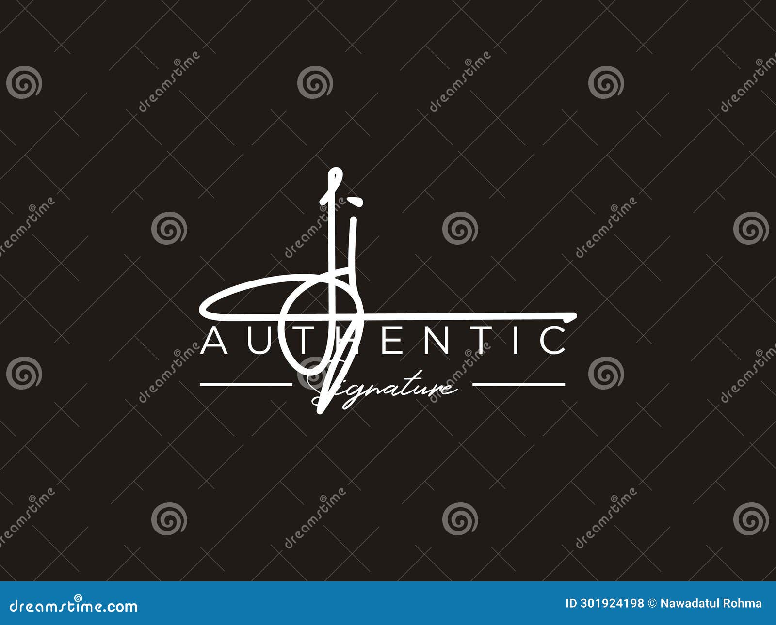 Letter JI Signature Logo Template Vector Stock Vector - Illustration of ...