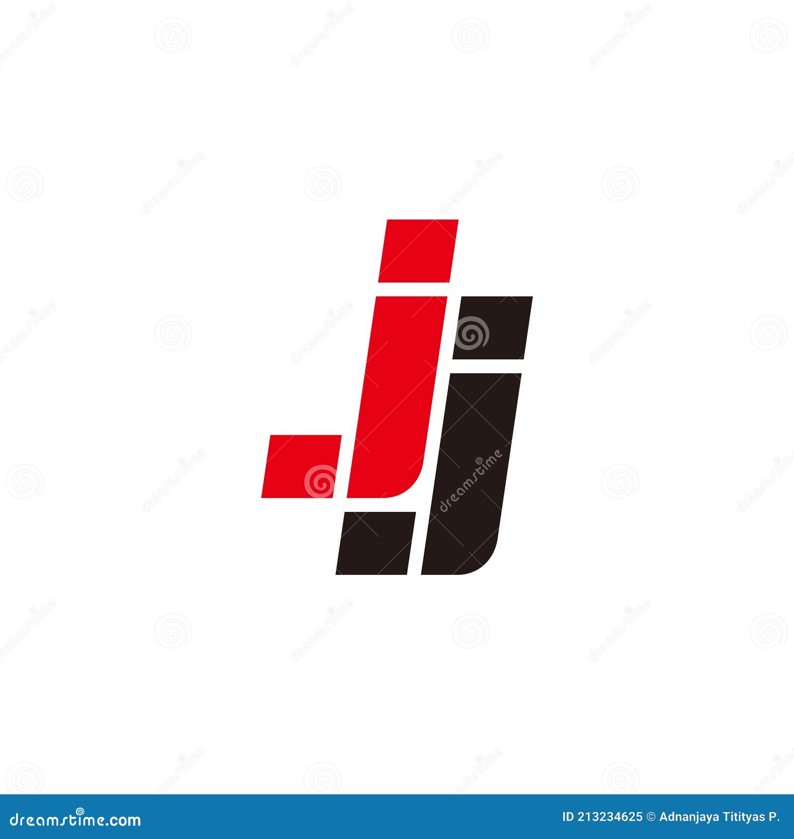 Letter Jj Simple Geometric Line Logo Vector Stock Vector - Illustration ...