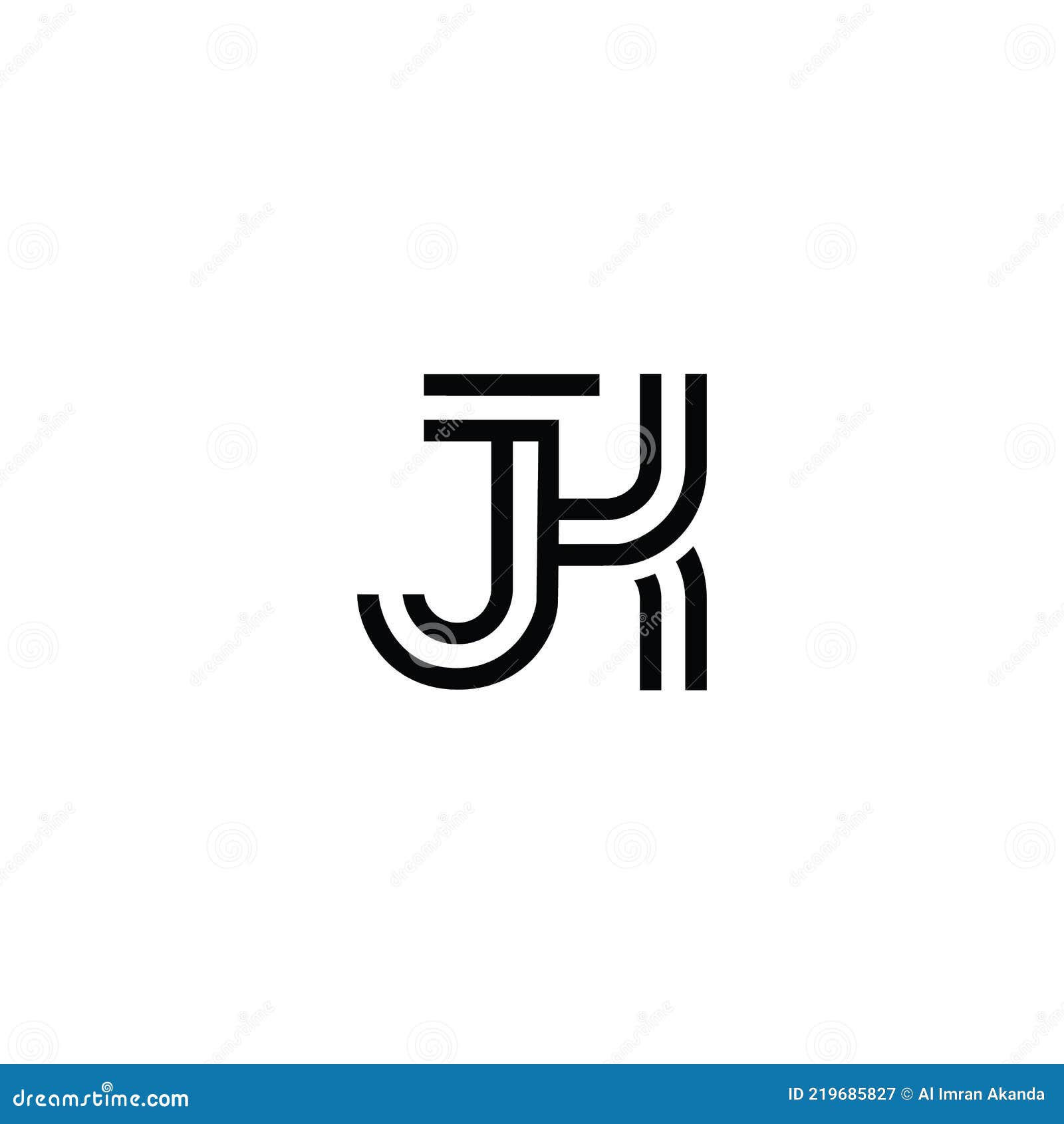J, K Logo Initial Vector Mark. JK Initial Name Logo Stock Vector ...
