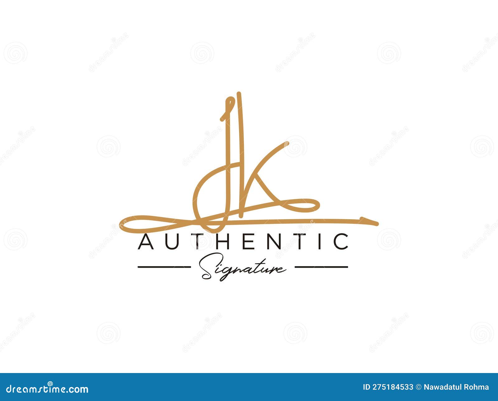 Letter JK Signature Logo Template Vector Stock Vector - Illustration of ...