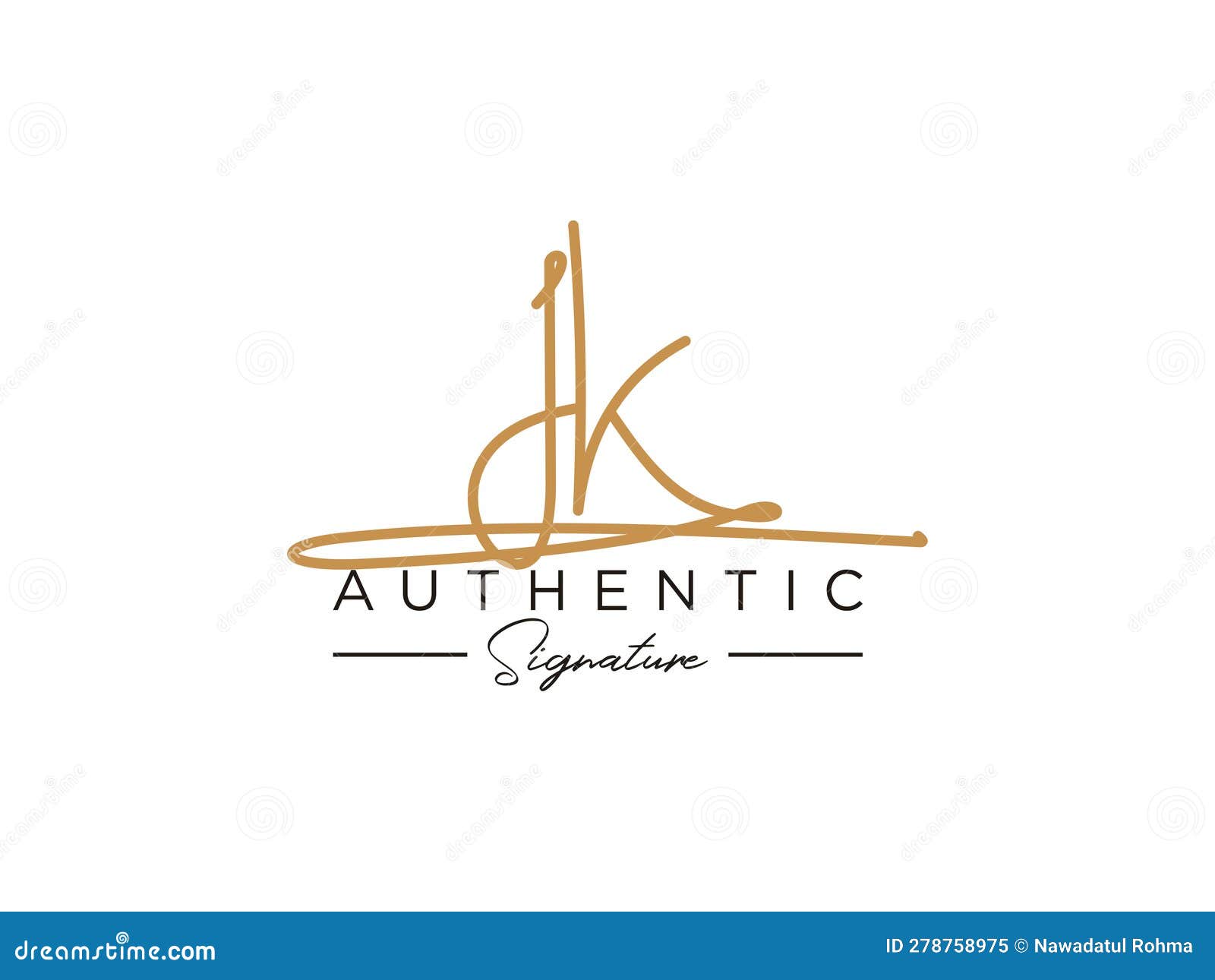 Letter JK Signature Logo Template Vector Stock Vector - Illustration of ...
