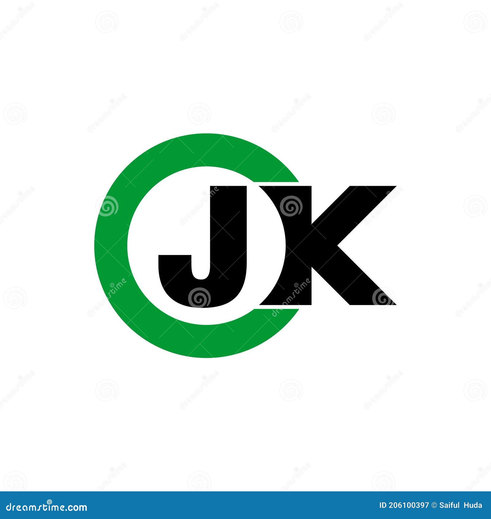 Letter JK Simple Monogram Logo Icon Design. Stock Vector - Illustration ...