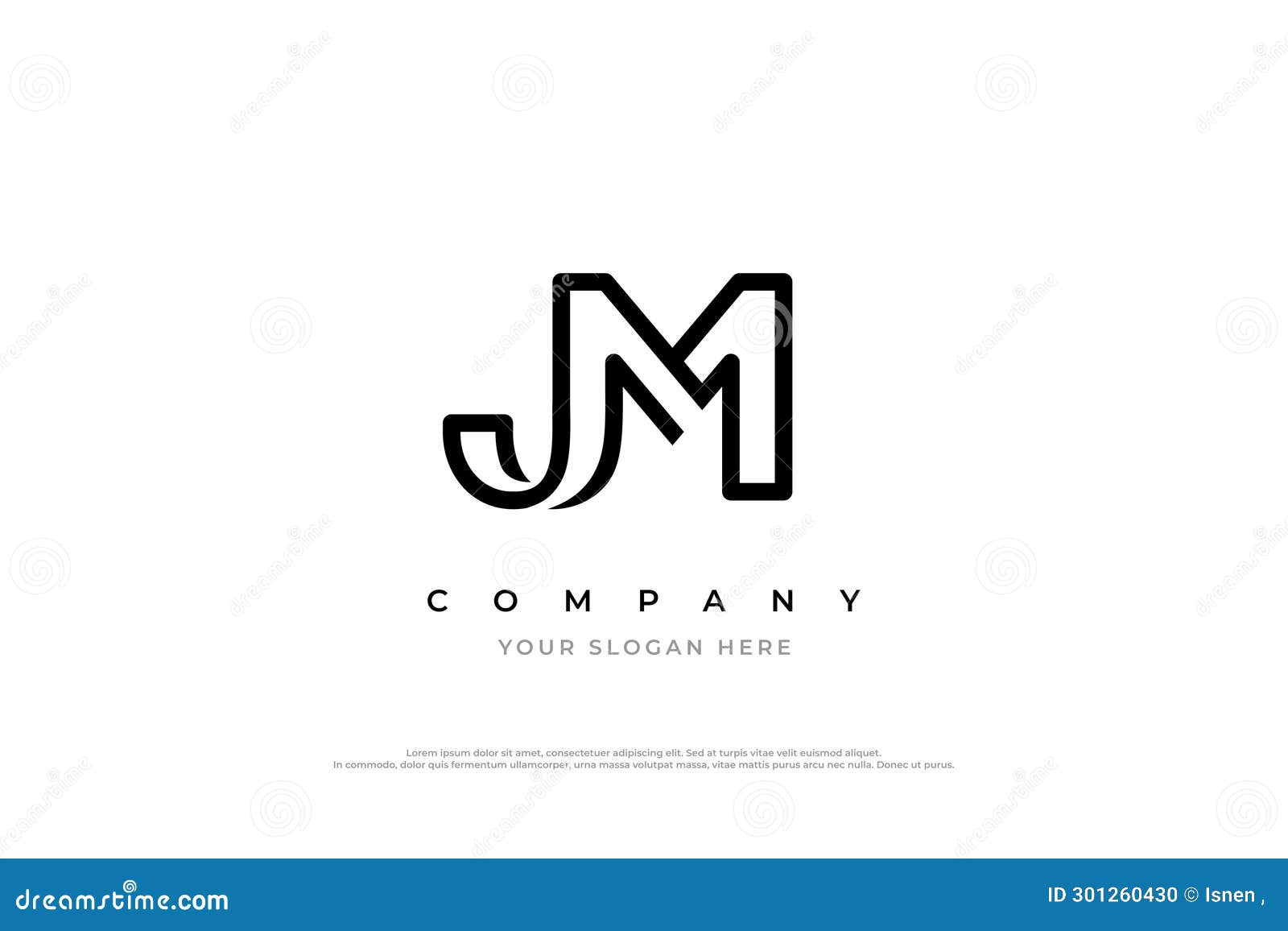 Letter JM or MJ Logo Design Stock Vector - Illustration of initials ...