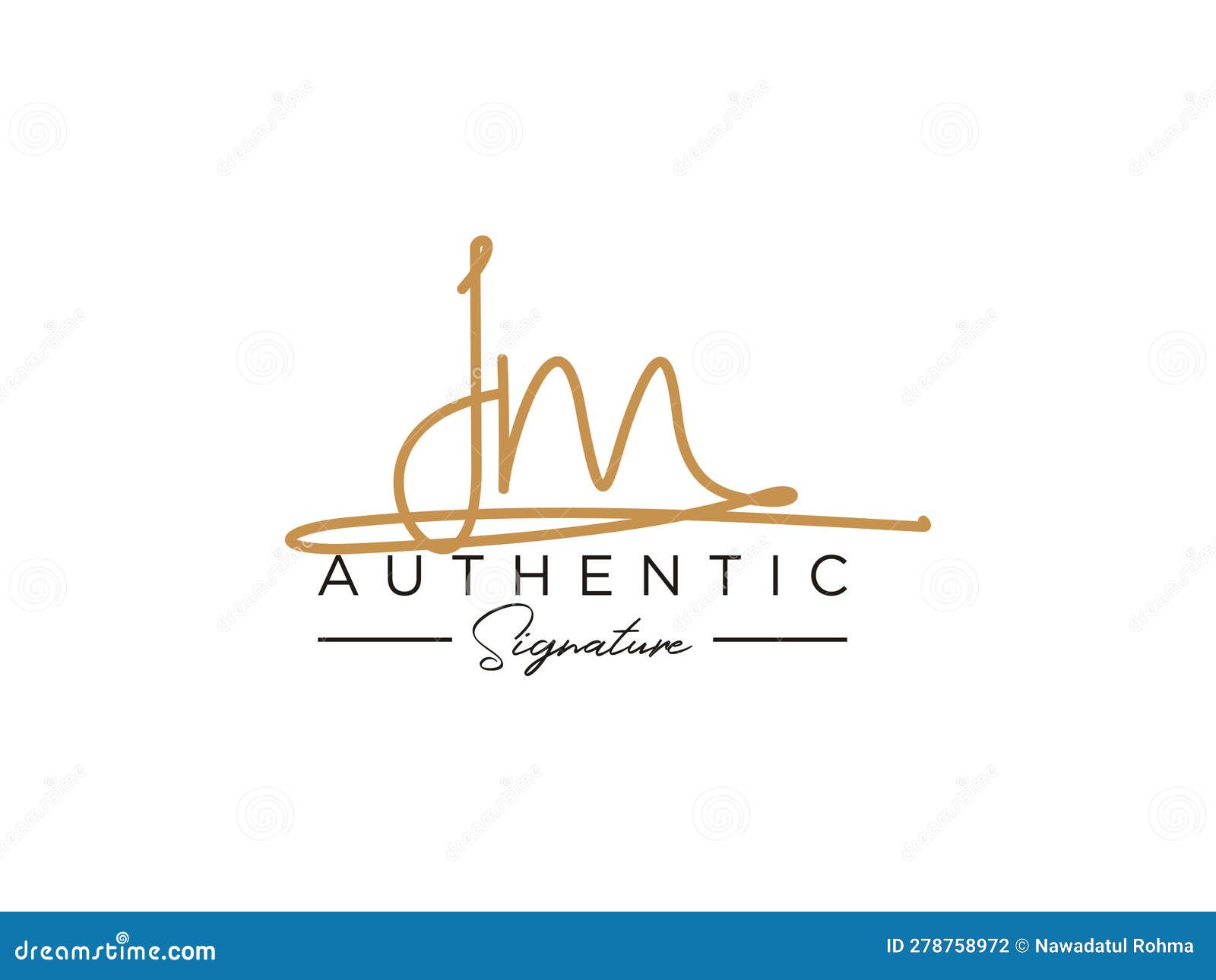 Letter JM Signature Logo Template Vector Stock Vector - Illustration of ...