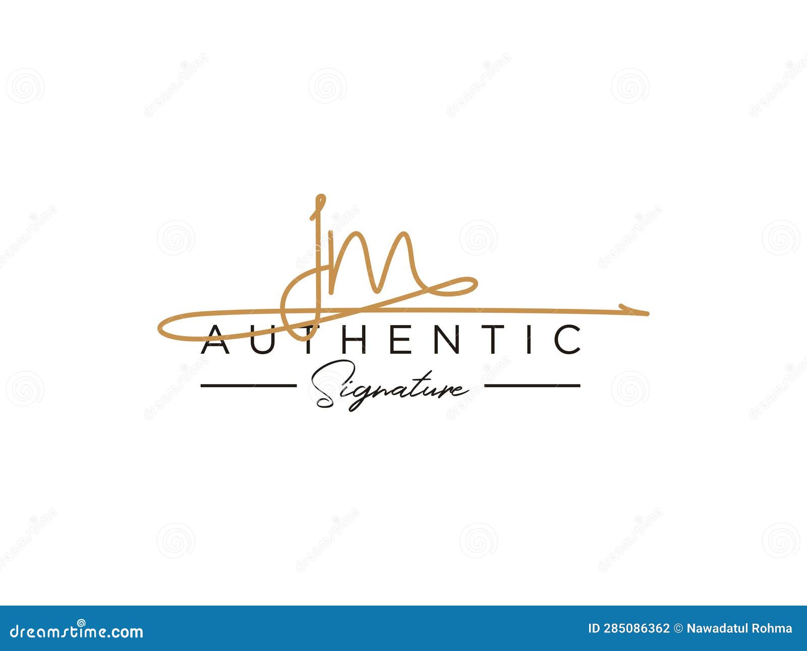Letter JM Signature Logo Template Vector Stock Vector - Illustration of ...