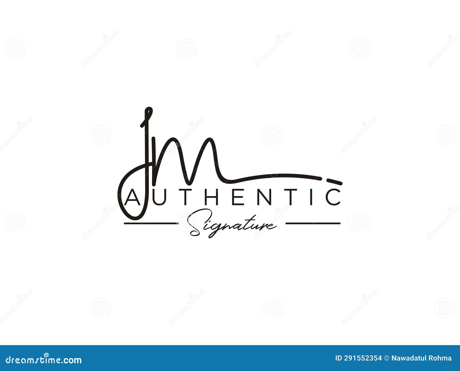Letter JM Signature Logo Template Vector Stock Vector - Illustration of ...
