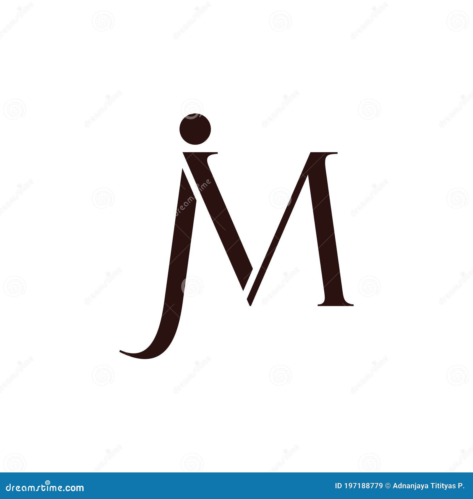 Letter Jm Simple Linked Font Logo Vector Stock Vector - Illustration of ...