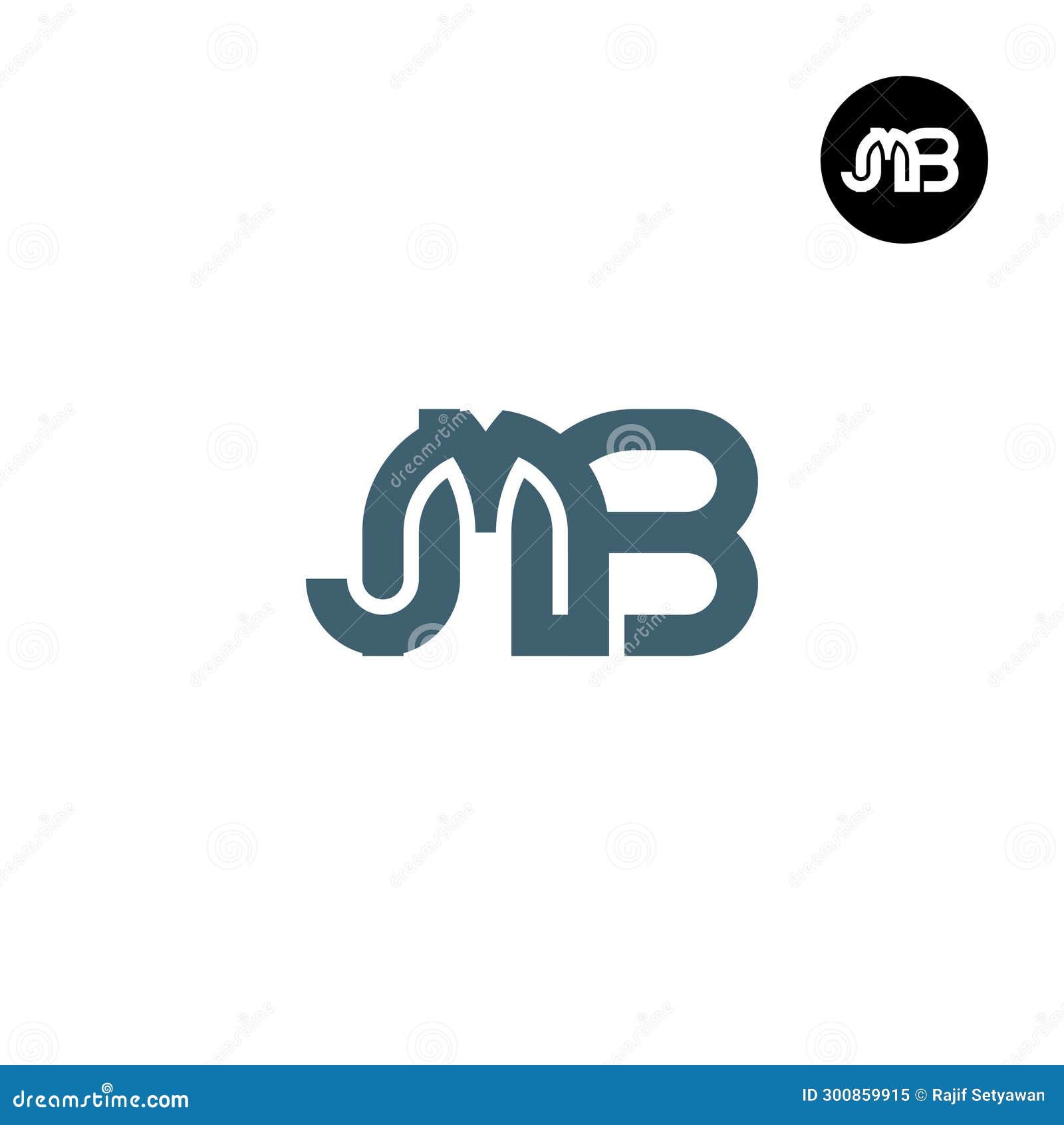 Letter JMB Monogram Logo Design Stock Vector - Illustration of ...