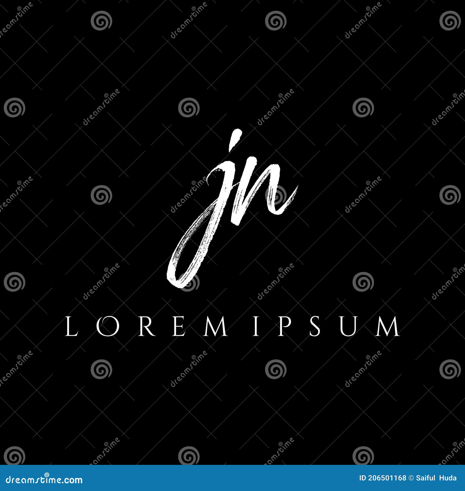 Letter JN Simple Monogram Logo Icon Design. Stock Vector - Illustration ...