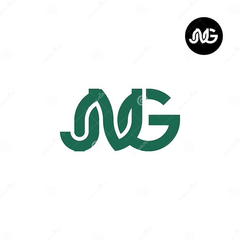 Letter JNG Monogram Logo Design Stock Vector - Illustration of ...