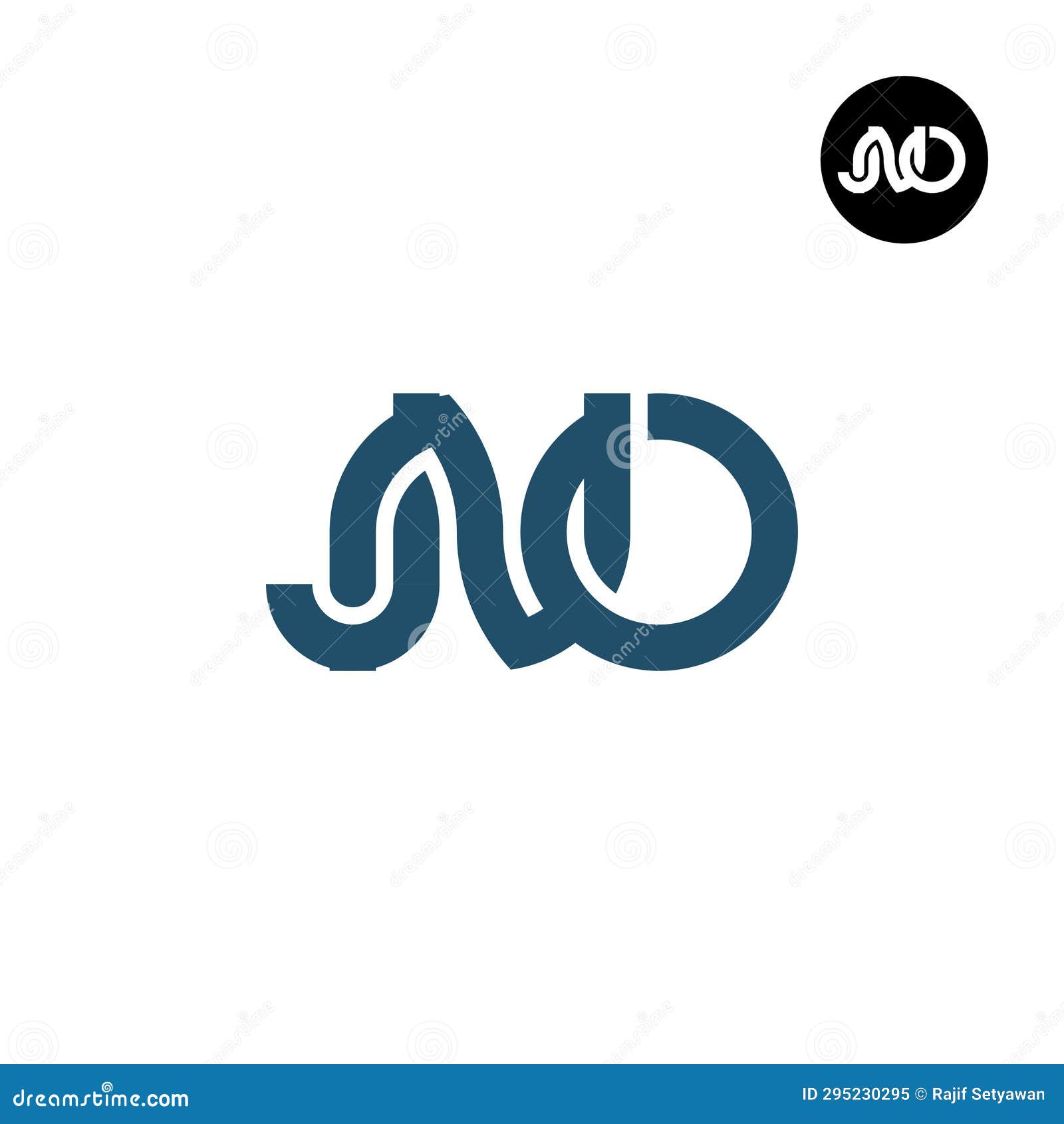 Letter JNO Monogram Logo Design Stock Vector - Illustration of ...