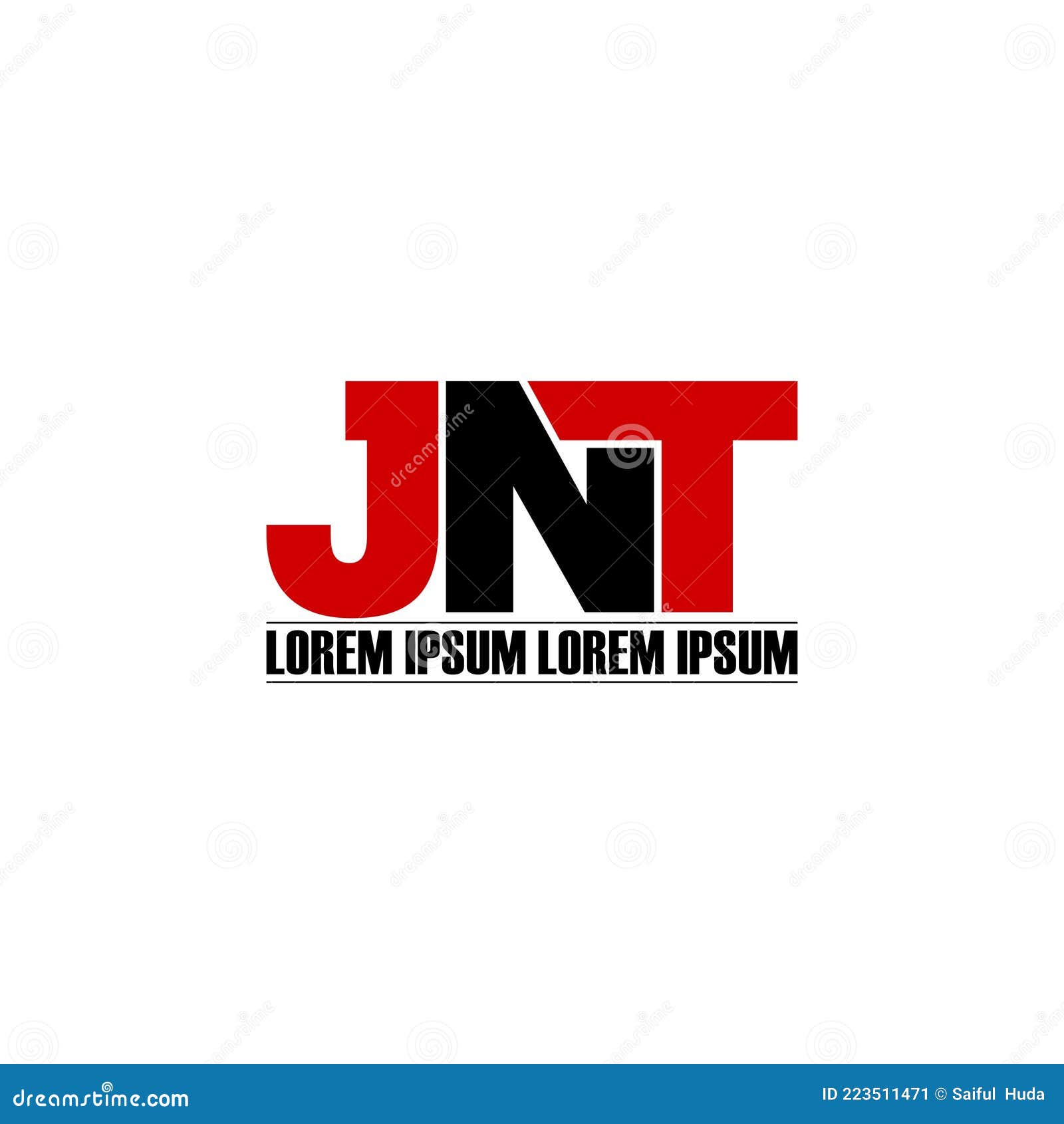 Letter JNT Simple Monogram Logo Icon Design. Stock Illustration ...