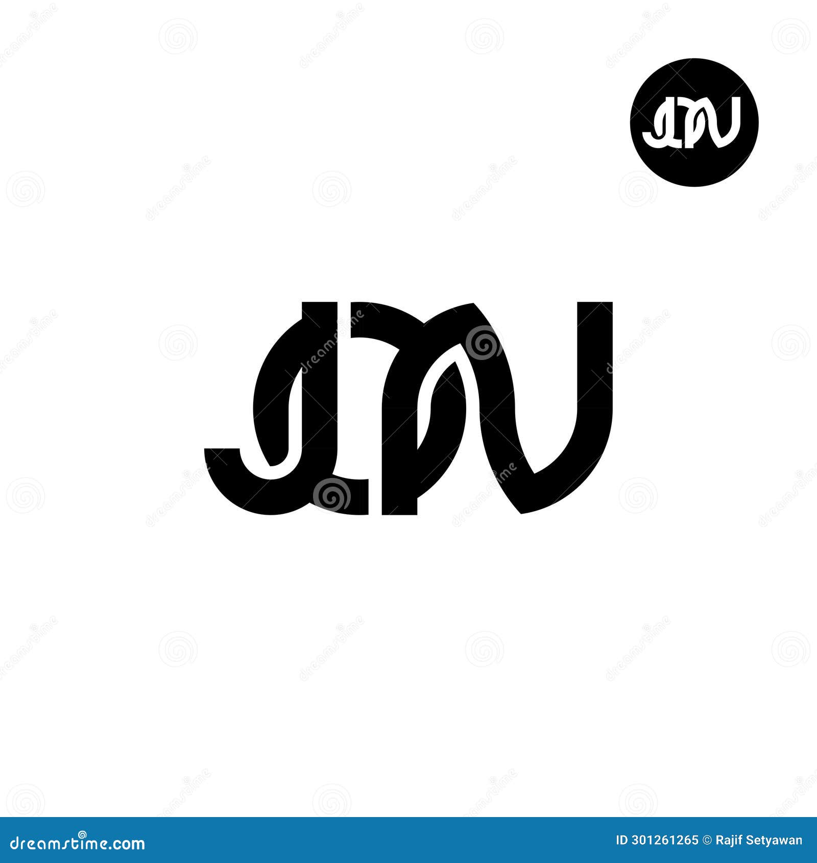 Letter JON Monogram Logo Design Cartoon Vector | CartoonDealer.com ...