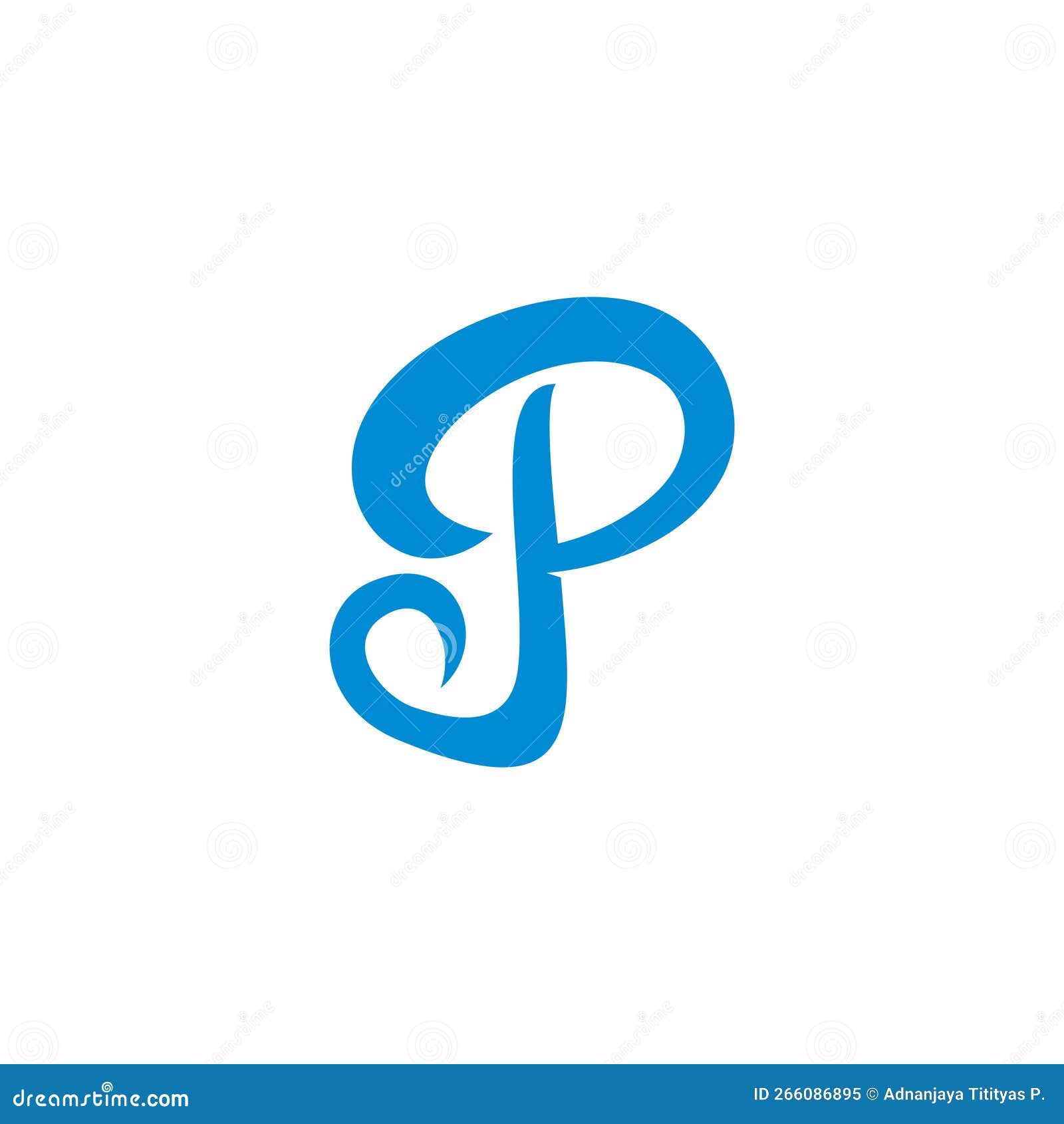 Letter Jp Blue Wave Curves Smooth Logo Vector Stock Vector ...