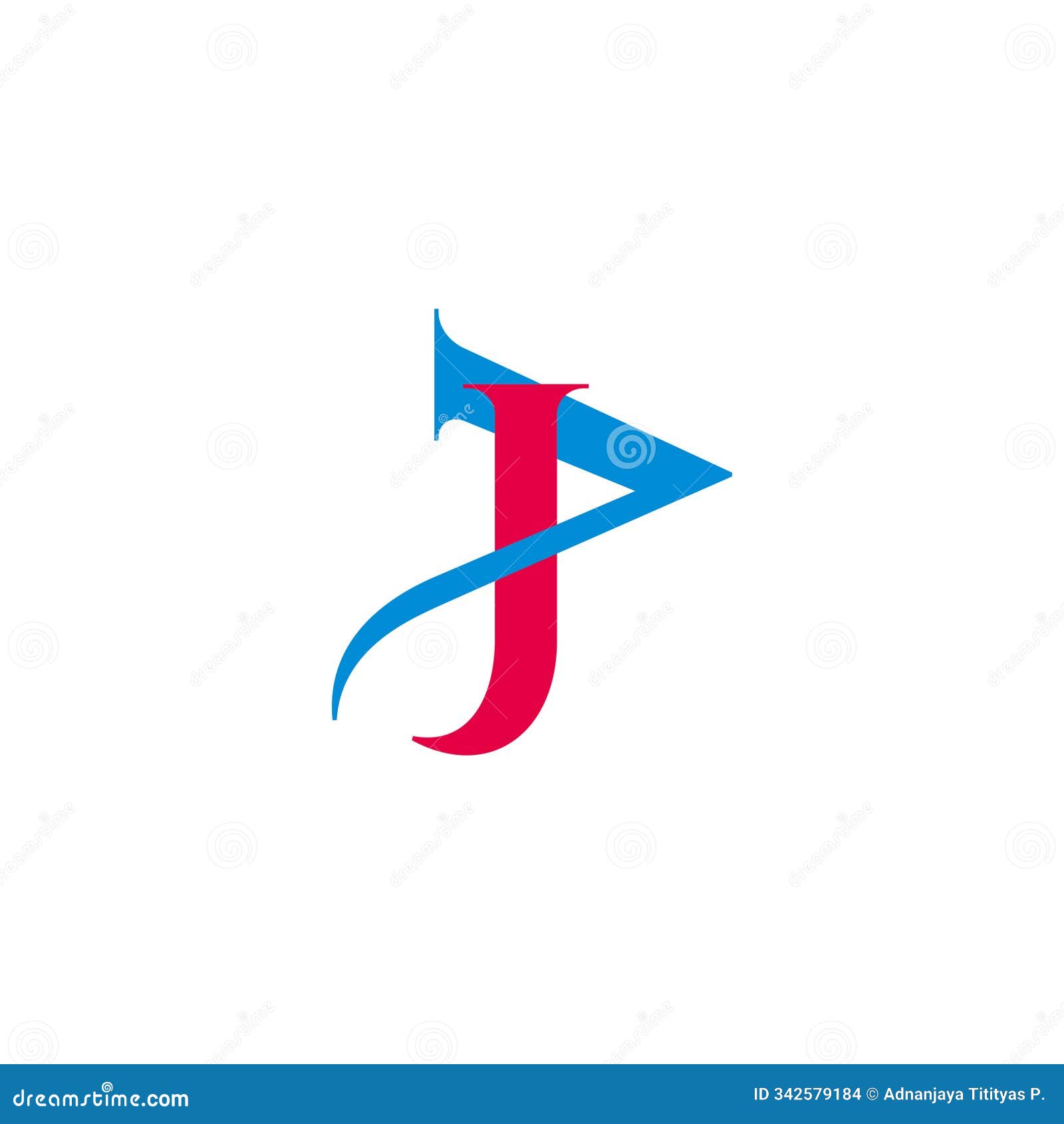 Letter Jp Linked Colorful Curves Simple Logo Vector Stock Vector ...