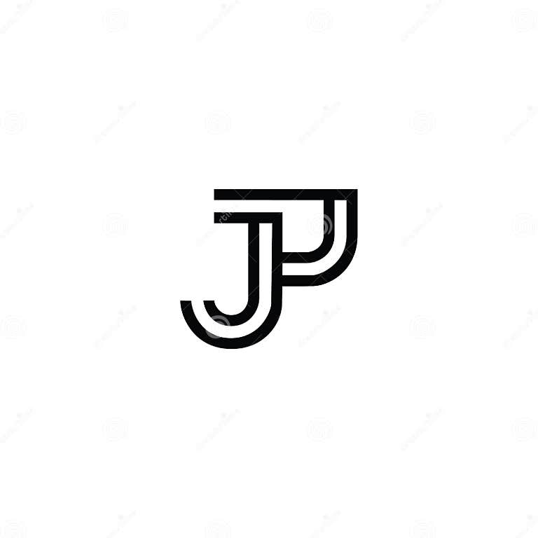 J, P Logo Initial Vector Mark. JP Initial Name Logo Stock Illustration ...