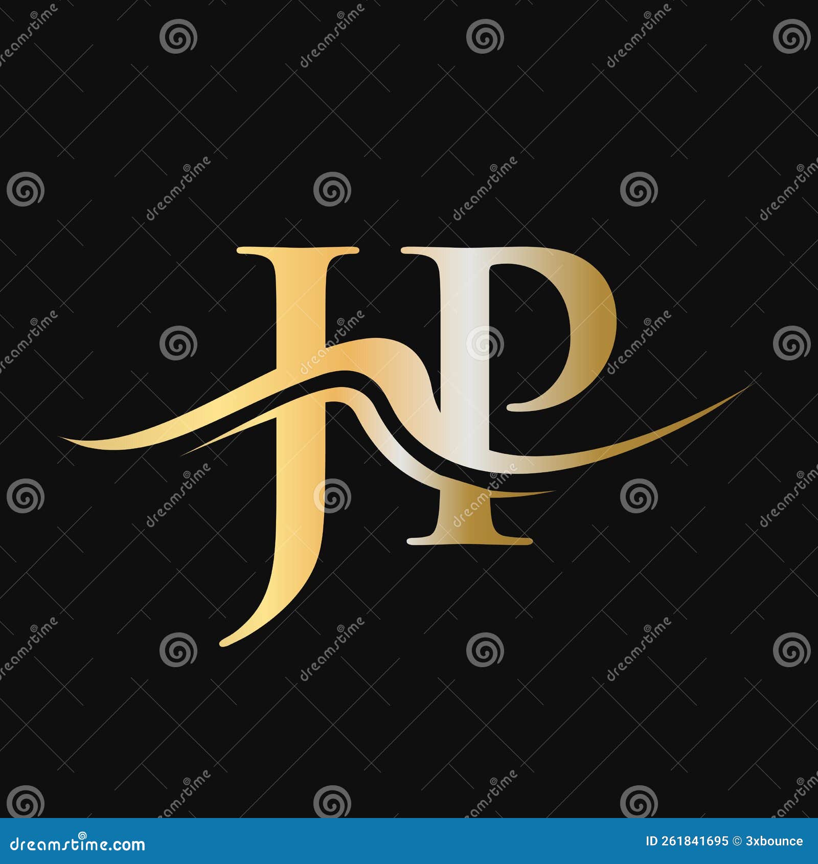 Letter JP Logo Design. Initial JP Logotype Template for Business and ...
