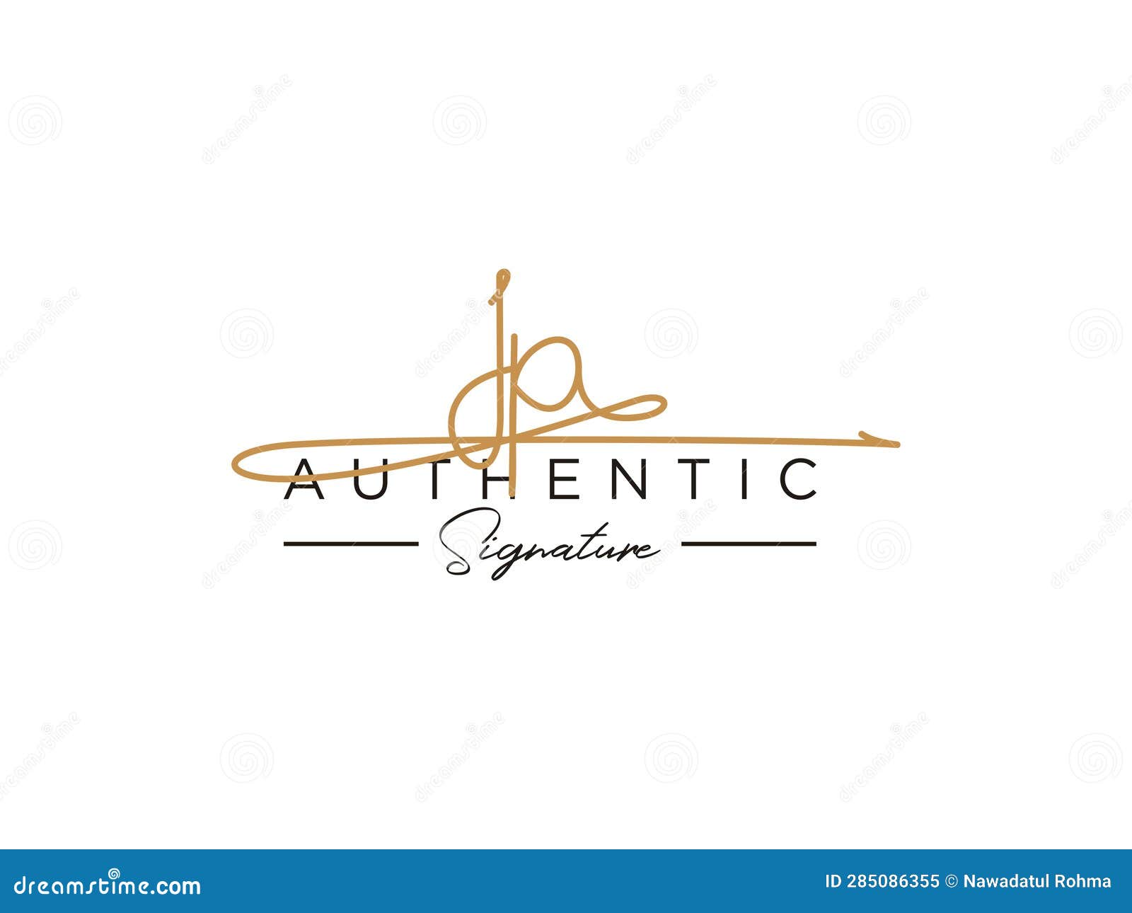 Letter JP Signature Logo Template Vector Stock Vector - Illustration of ...