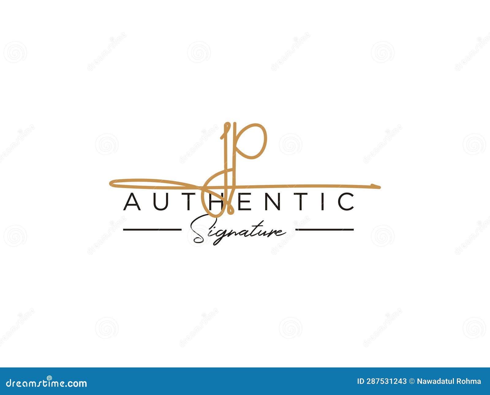 Letter JP Signature Logo Template Vector Stock Vector - Illustration of ...