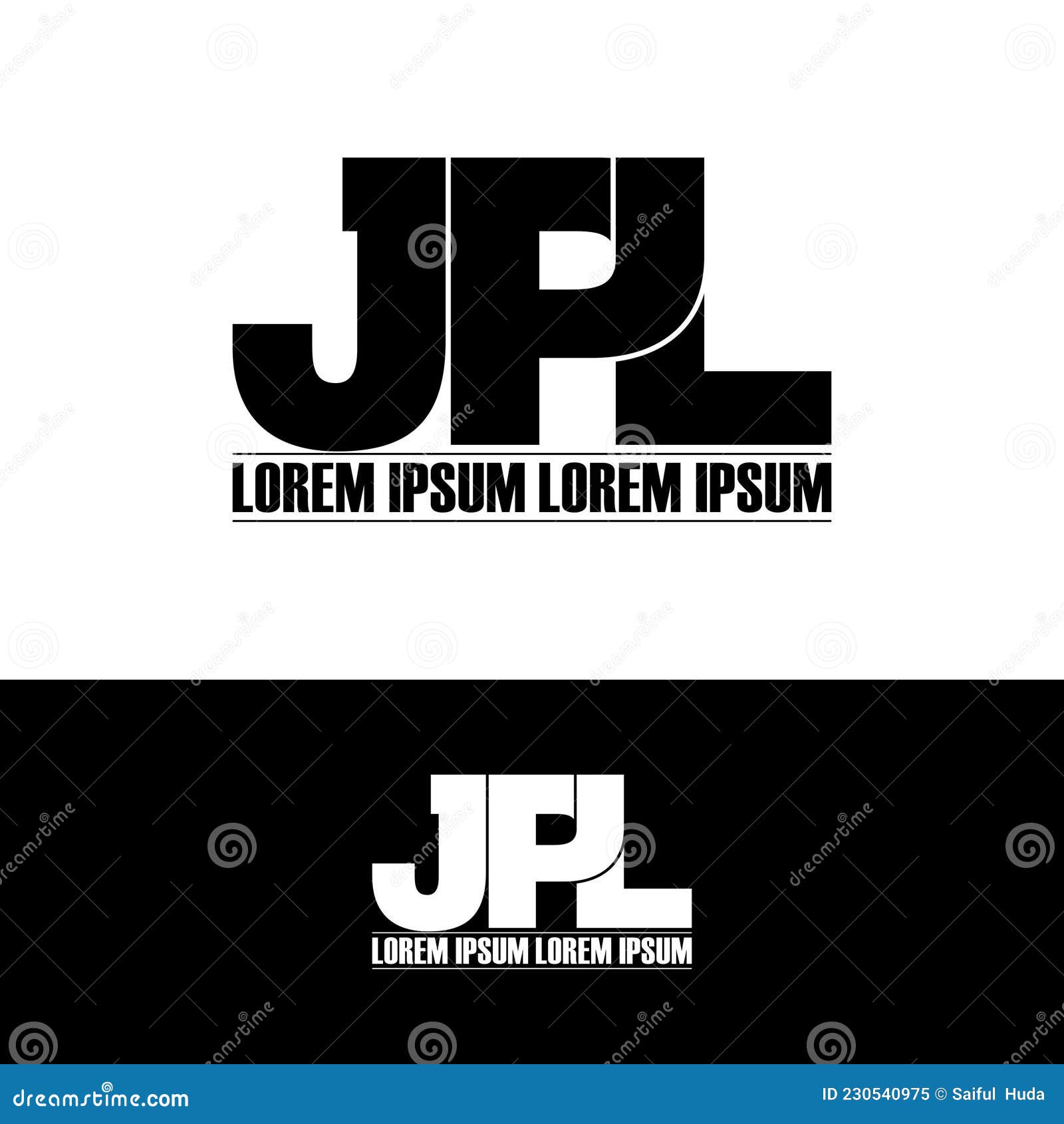 Letter JPL Simple Monogram Logo Icon Design. Stock Vector ...