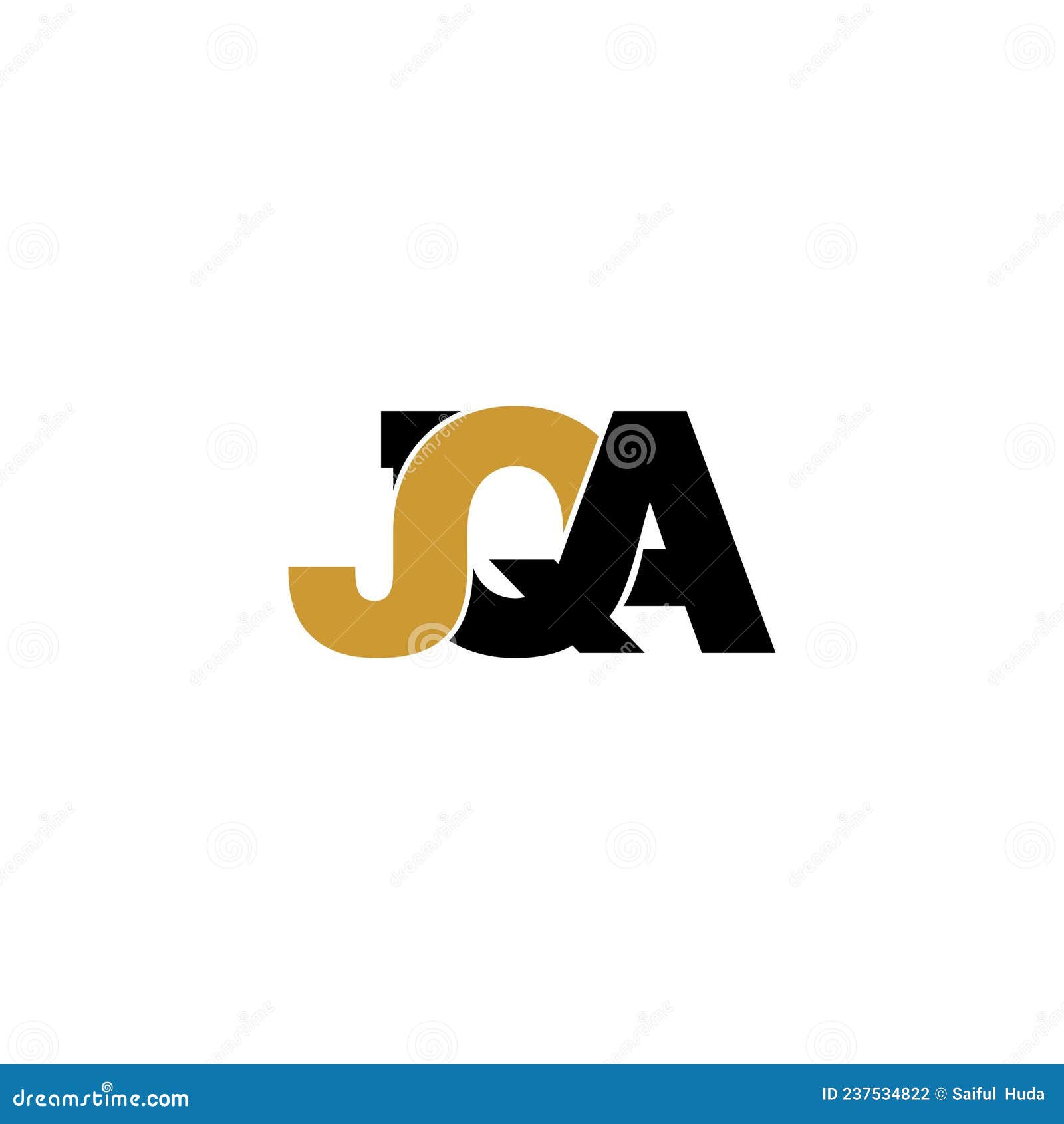 Letter JQA Simple Monogram Logo Icon Design. Stock Illustration ...