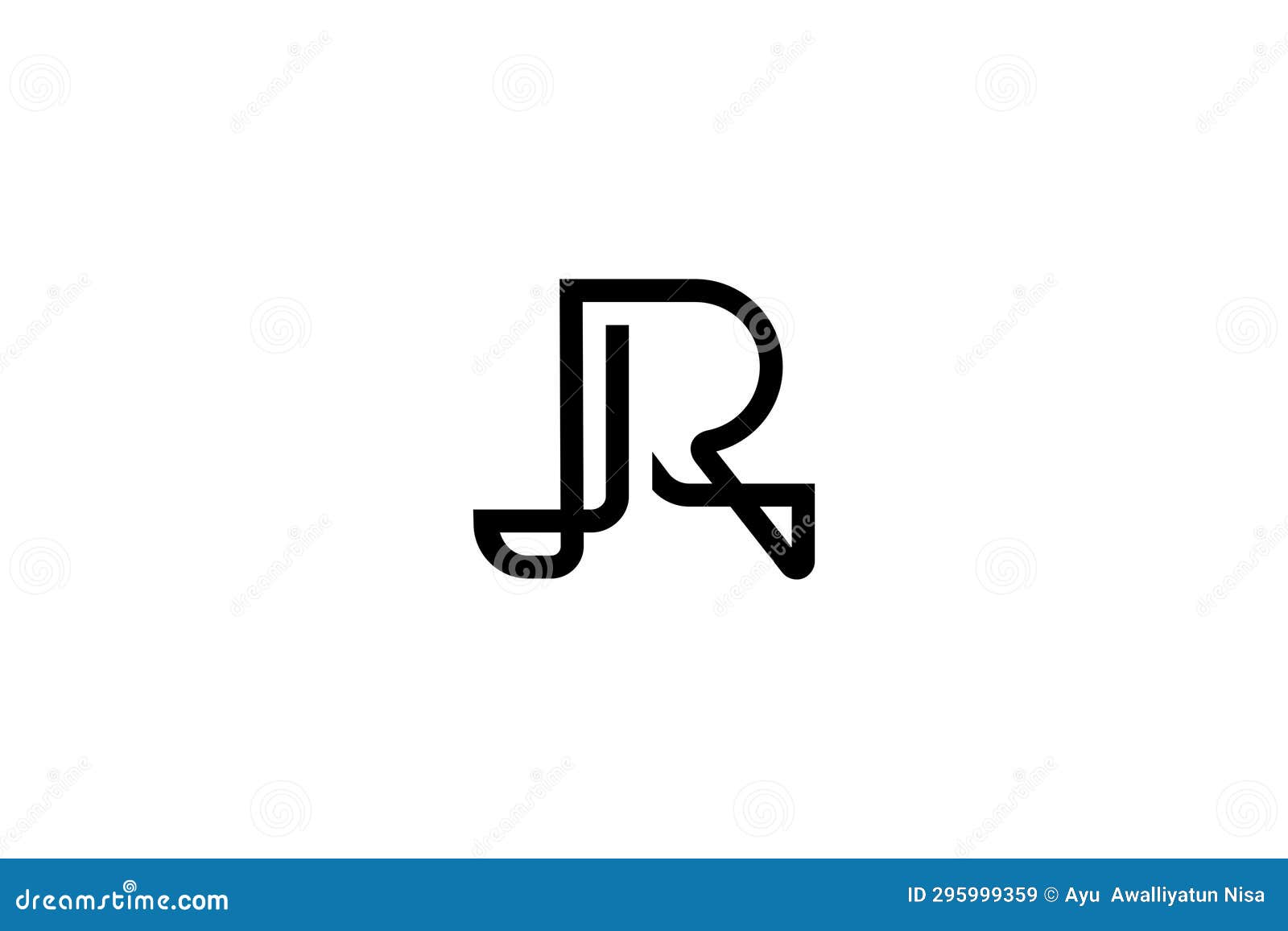 Letter JR Logo Design Vector Stock Illustration - Illustration of ...