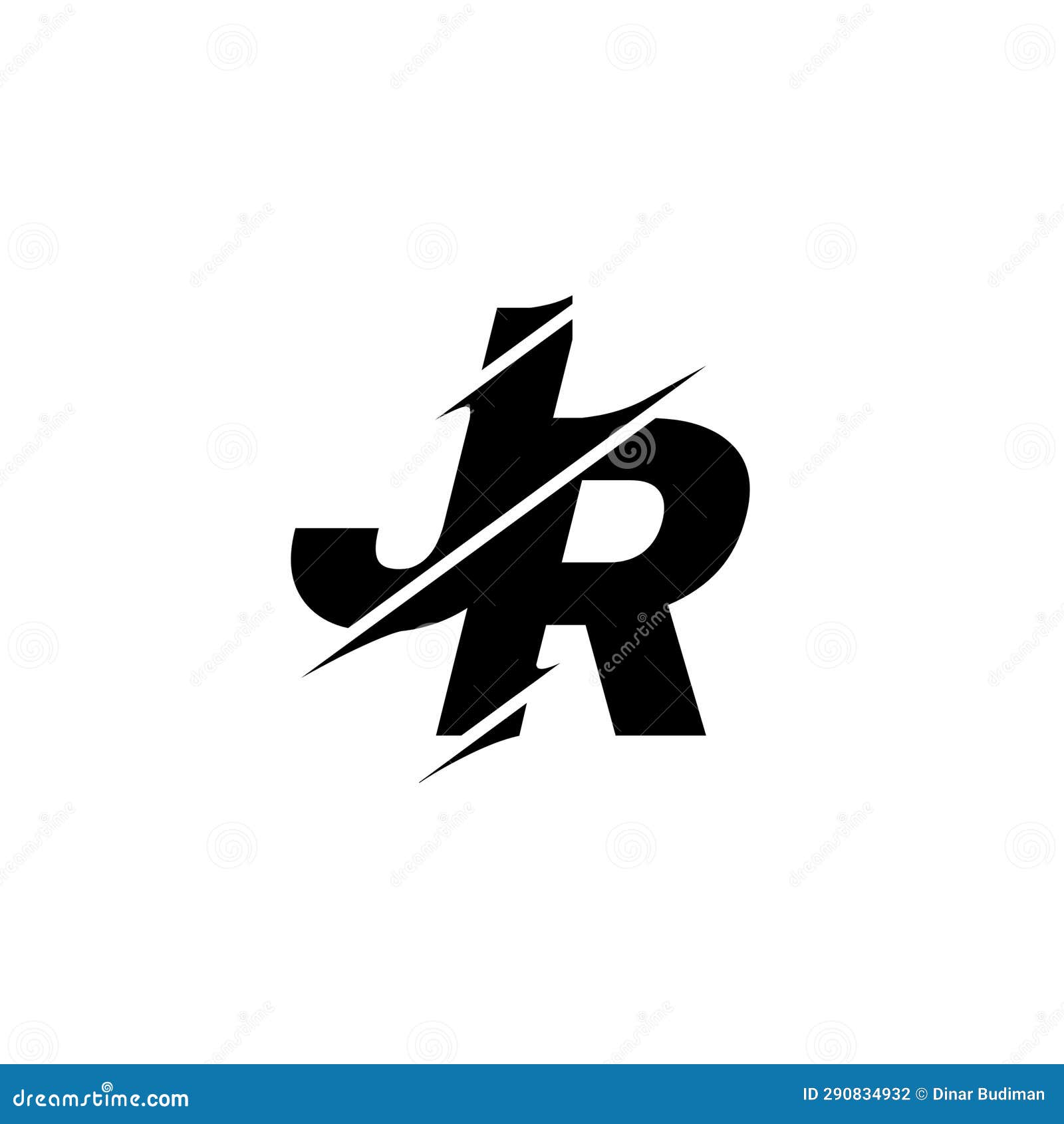 Letter JR logo stock illustration. Illustration of brand - 290834932