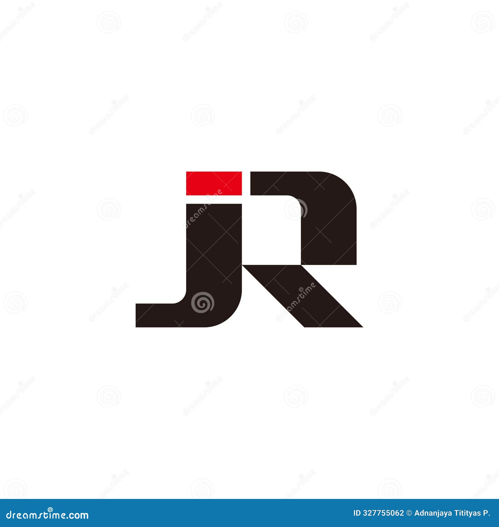 Letter Jr Simple Geometric Colorful Logo Vector Stock Vector ...