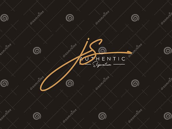 Letter JS Signature Logo Template Vector Stock Vector - Illustration of ...