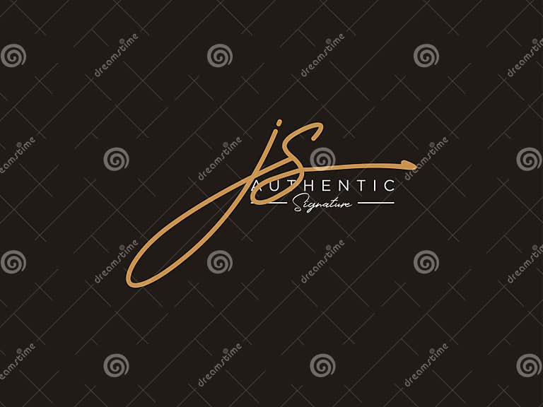 Letter JS Signature Logo Template Vector Stock Vector - Illustration of ...