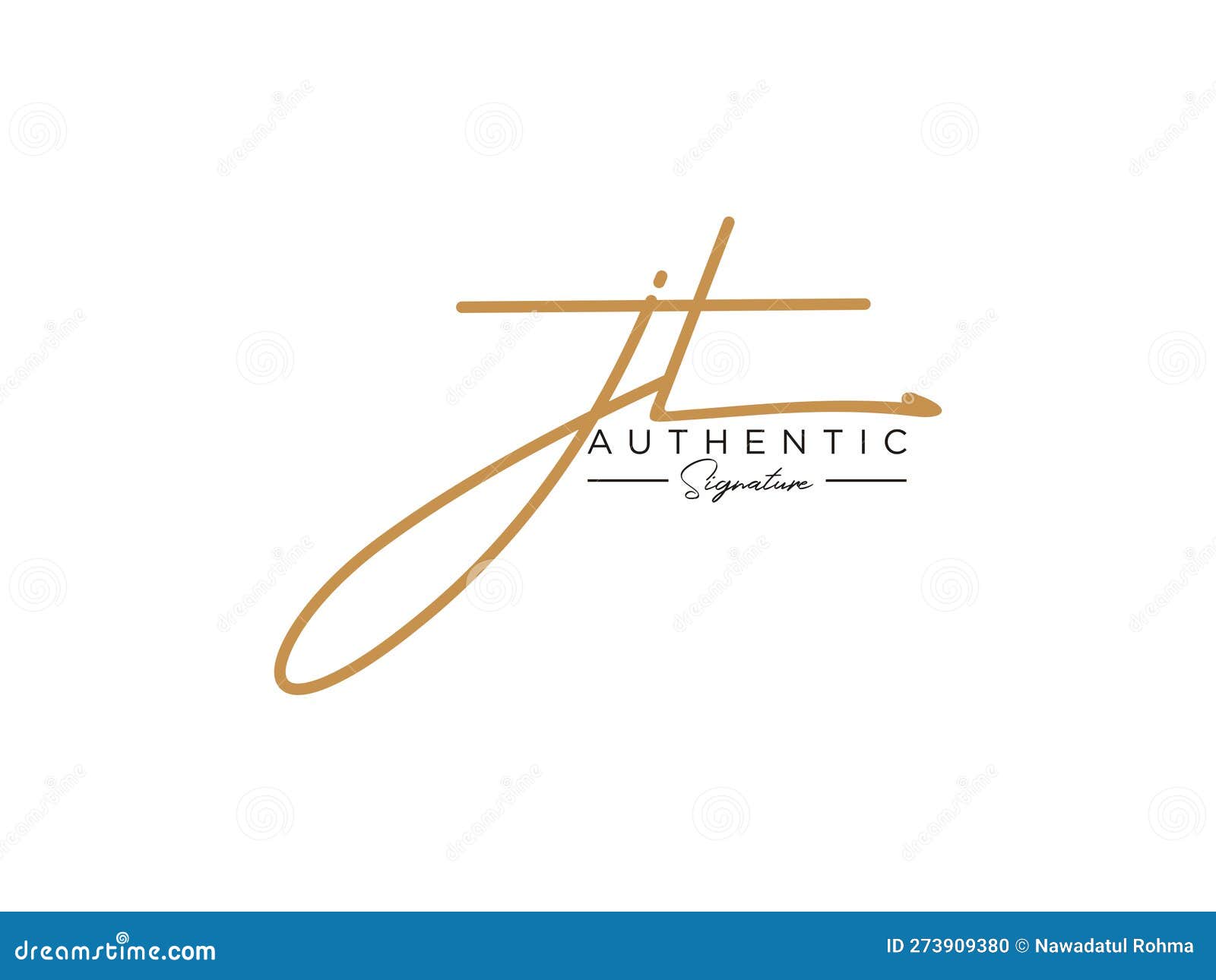 Letter JT Signature Logo Template Vector Stock Vector - Illustration of ...
