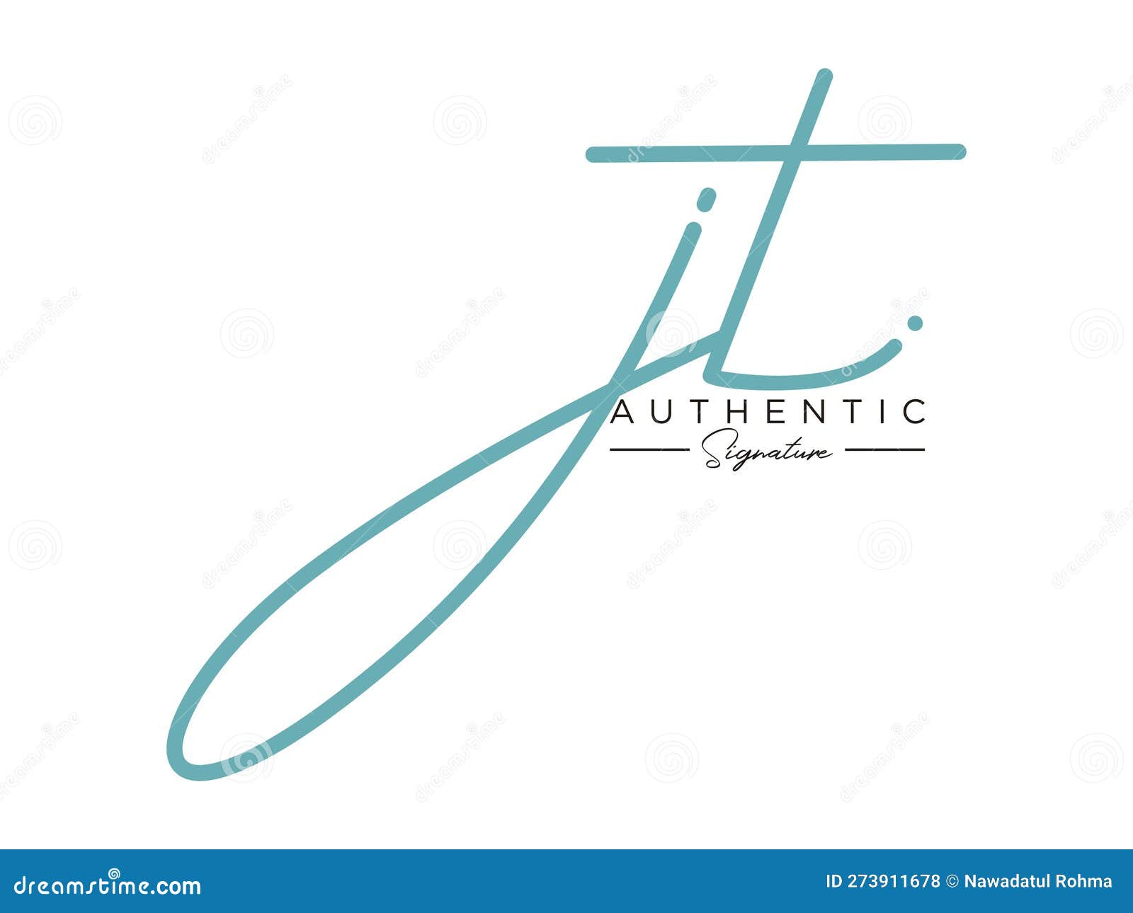 Letter JT Signature Logo Template Vector Stock Vector - Illustration of ...