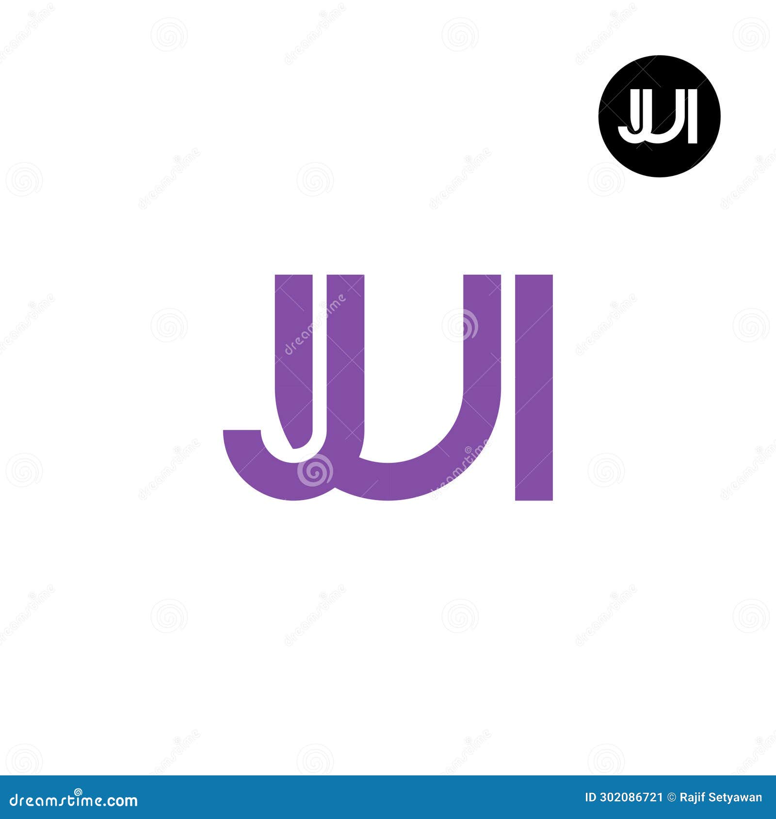 Letter JUI Monogram Logo Design Stock Vector - Illustration of ...