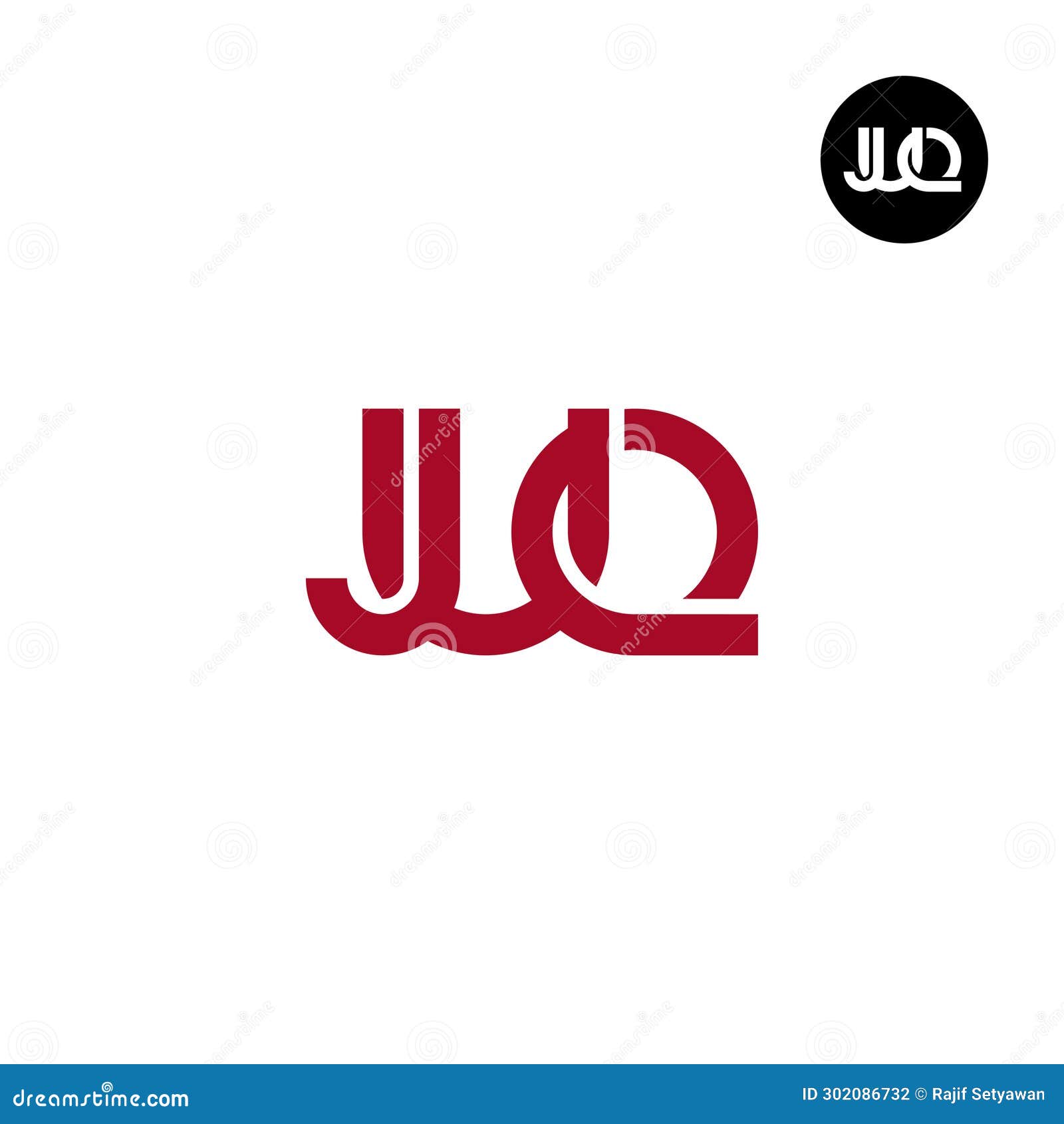 Letter JUQ Monogram Logo Design Stock Vector - Illustration of monogram ...