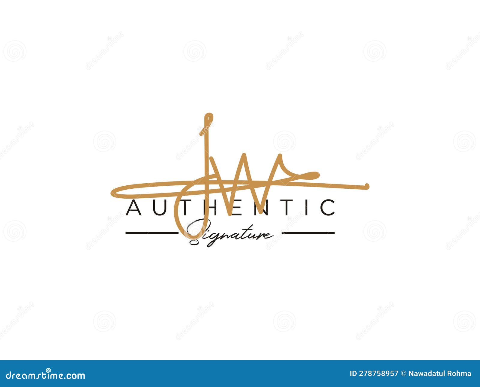 Letter JW Signature Logo Template Vector Stock Vector - Illustration of ...