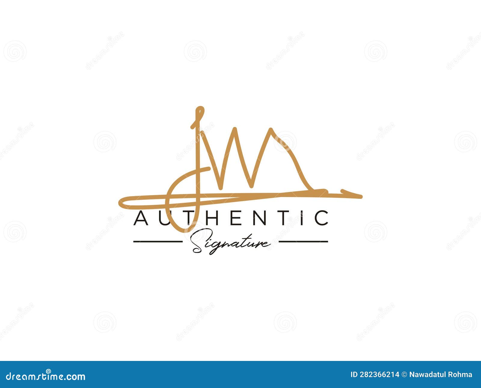 Letter JW Signature Logo Template Vector Stock Vector - Illustration of ...