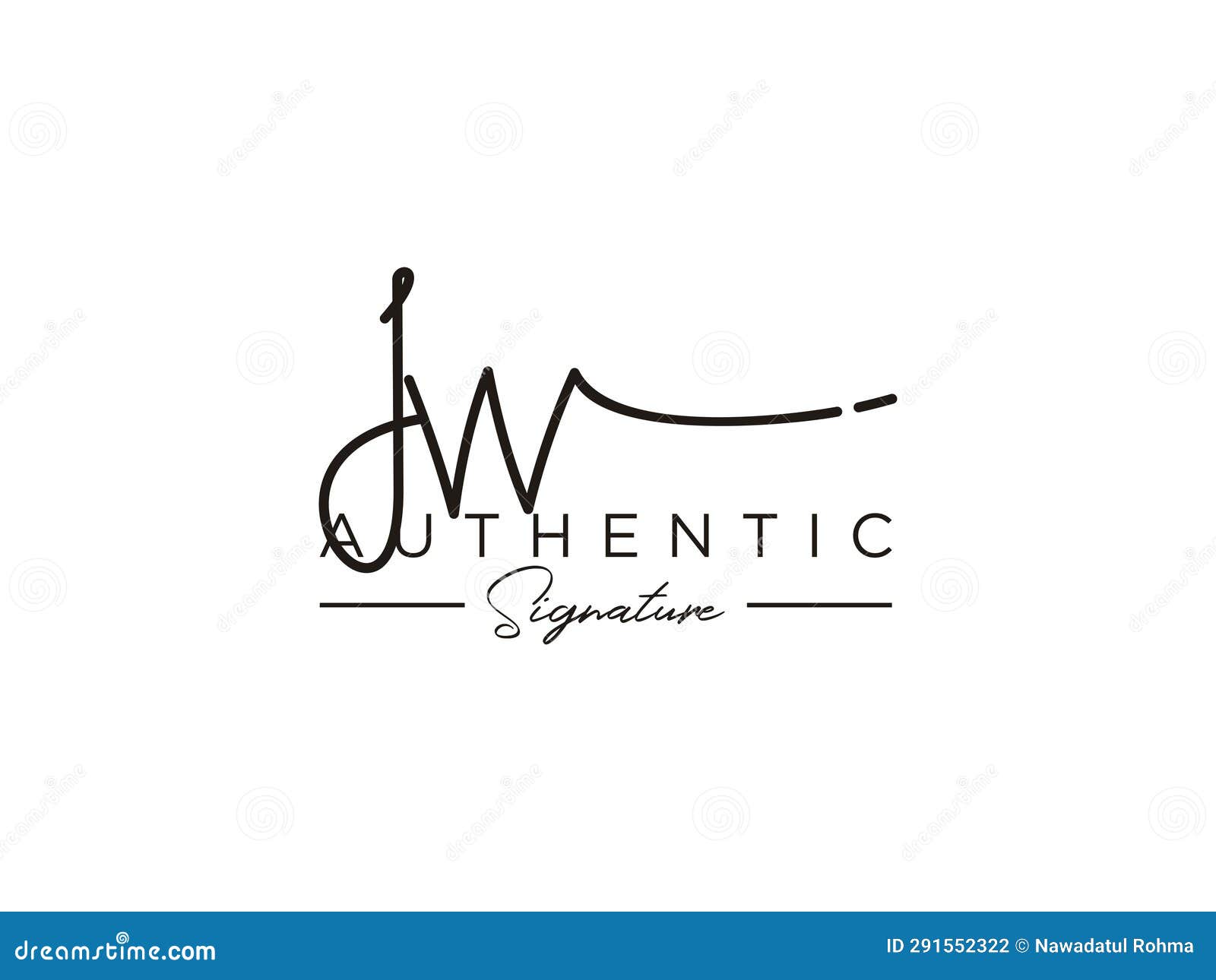 Letter JW Signature Logo Template Vector Stock Vector - Illustration of ...