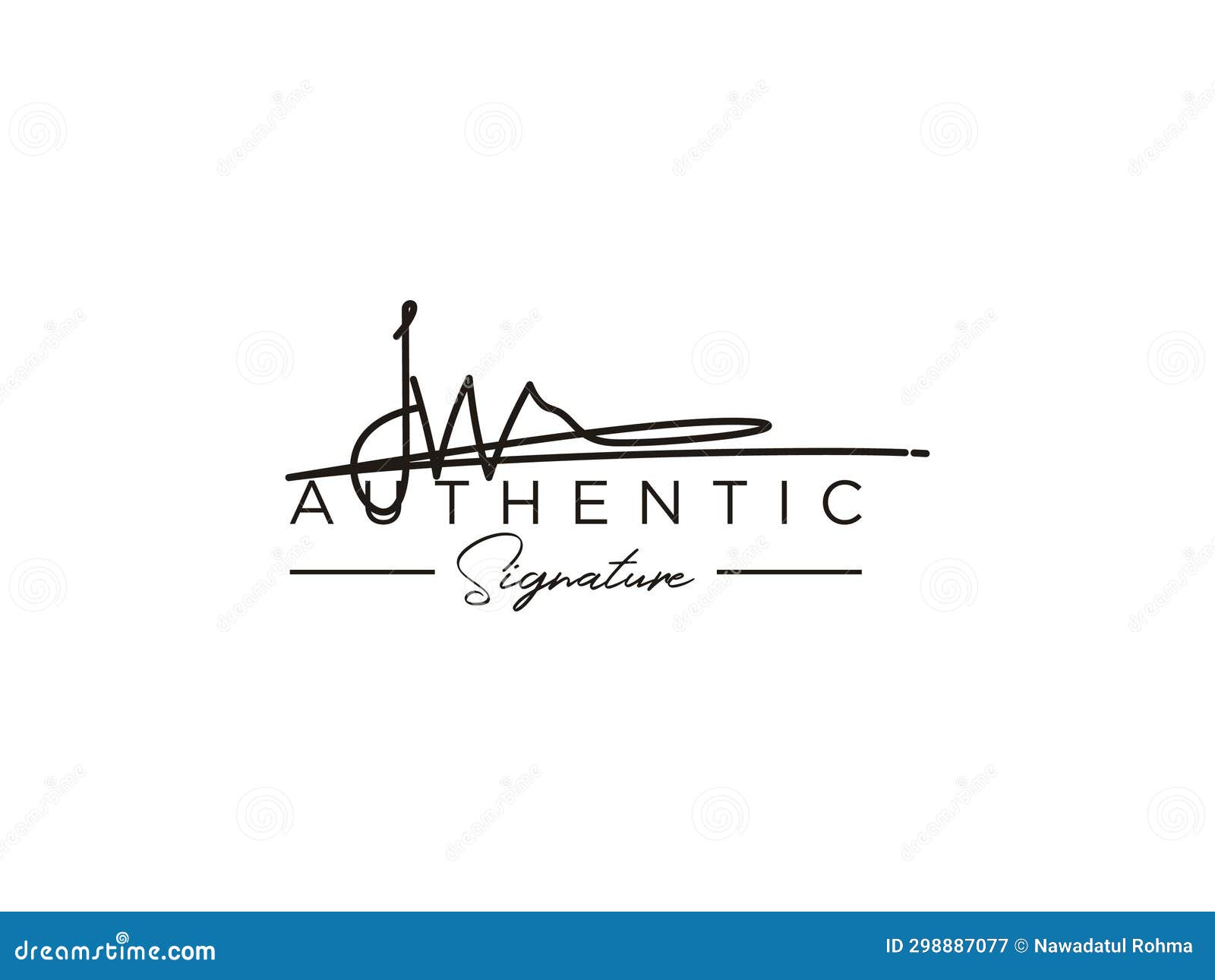 Letter JW Signature Logo Template Vector Stock Vector - Illustration of ...