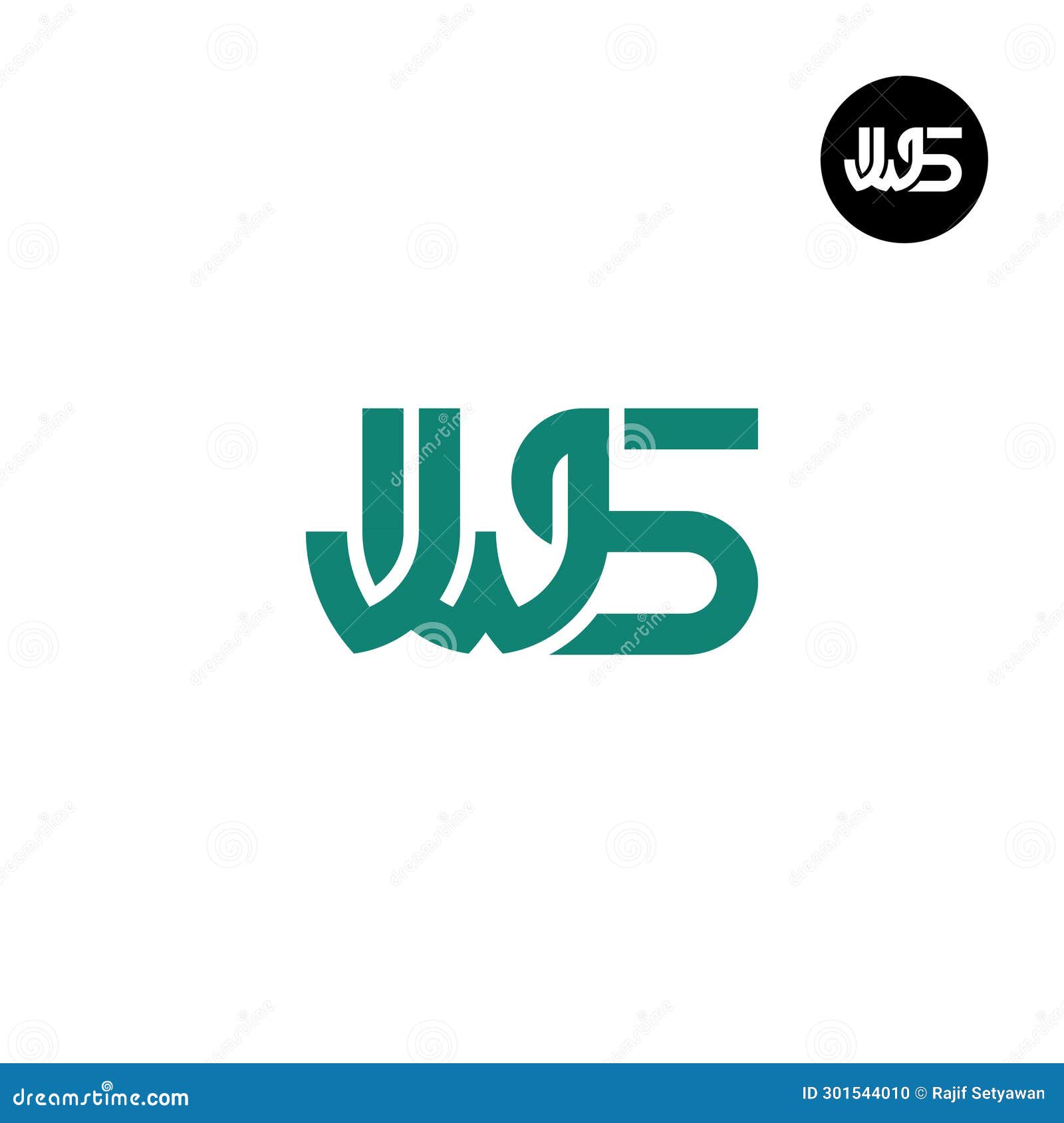 Letter JWS Monogram Logo Design Stock Vector - Illustration of ...
