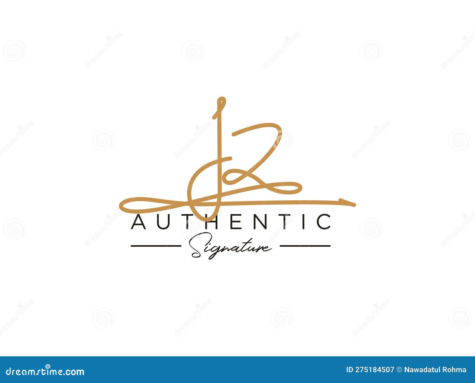 Letter JZ Signature Logo Template Vector Stock Vector - Illustration of ...