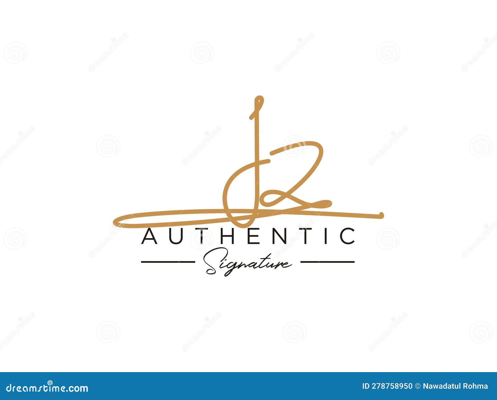 Letter JZ Signature Logo Template Vector Stock Vector - Illustration of ...