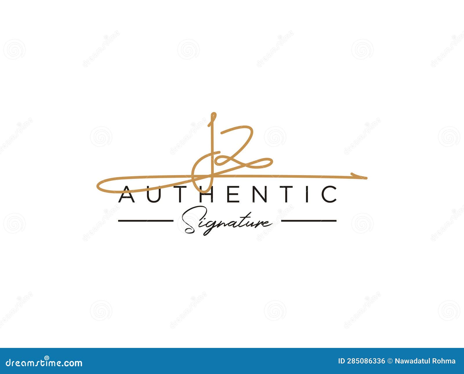 Letter JZ Signature Logo Template Vector Stock Vector - Illustration of ...