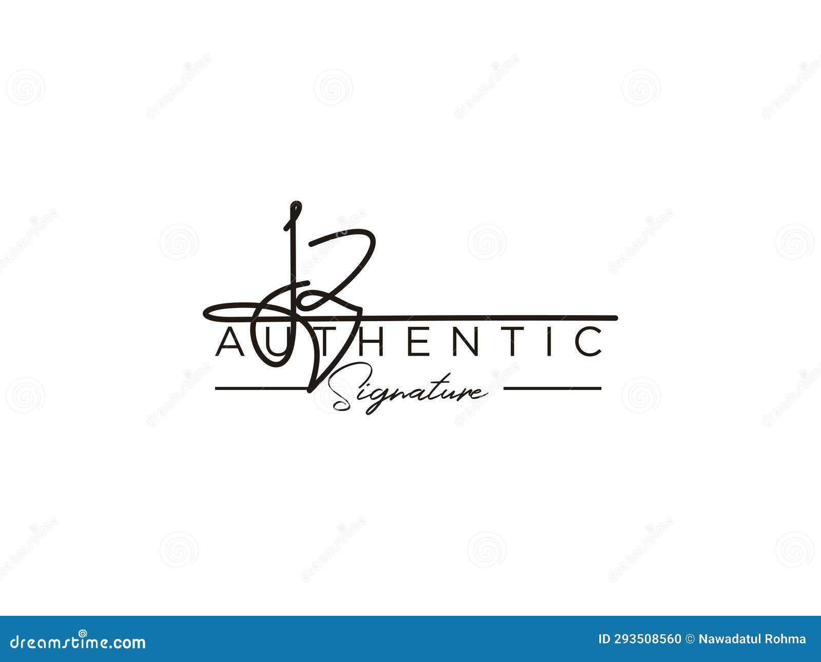 Letter JZ Signature Logo Template Vector Stock Vector - Illustration of ...