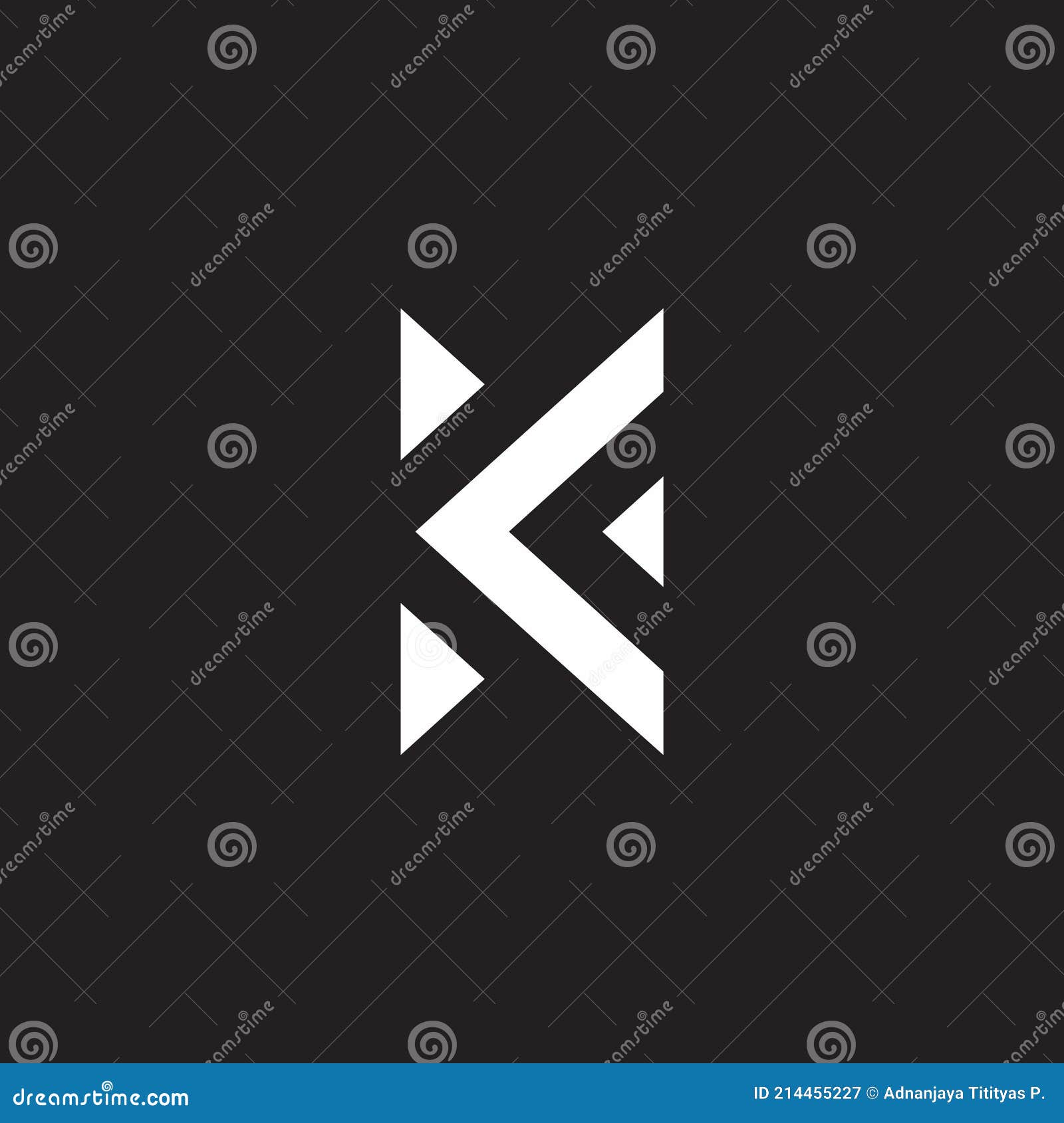 Letter K Abstract Geometric Triangle Line Logo Vector Stock Vector ...