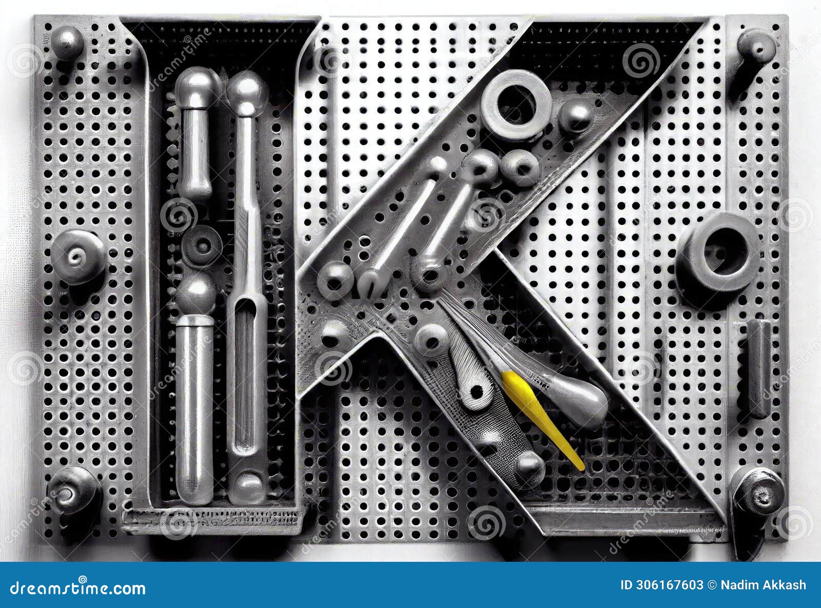 Letter K. Alphabet from the Tools on the Metal Pegboard Isolated Stock ...