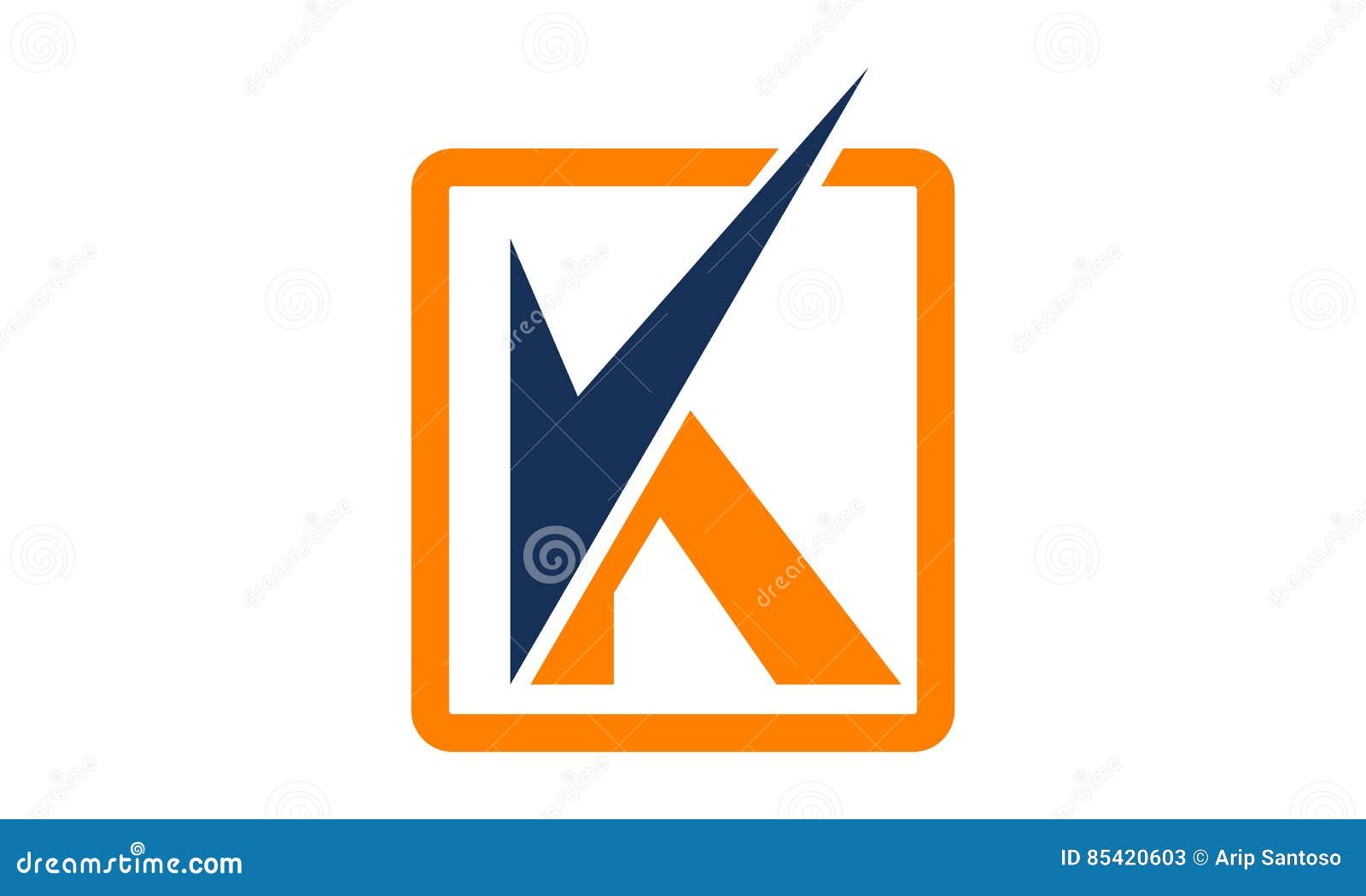 Letter K Check Mark Logo stock vector. Illustration of accounting ...