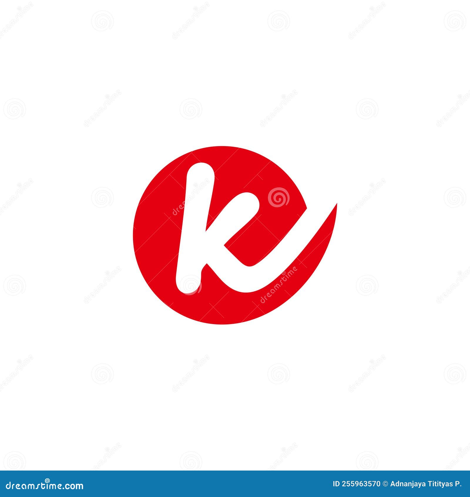 Letter K Circle Motion Sun Red Logo Vector Stock Vector - Illustration ...