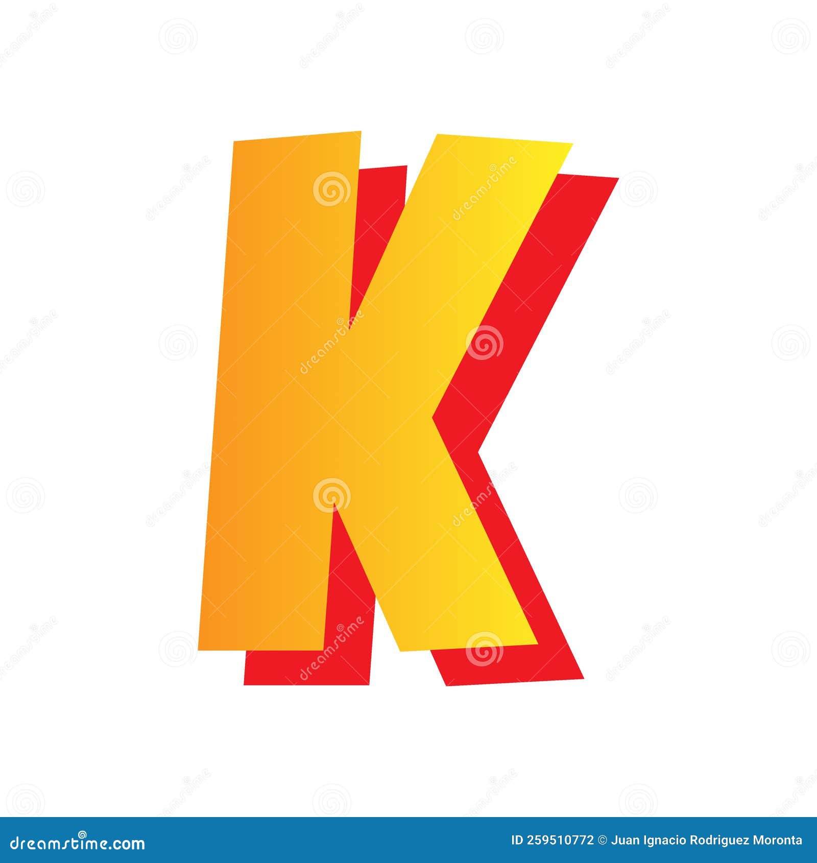 Letter K, Comic Style Typeface with Transparent Background Stock ...