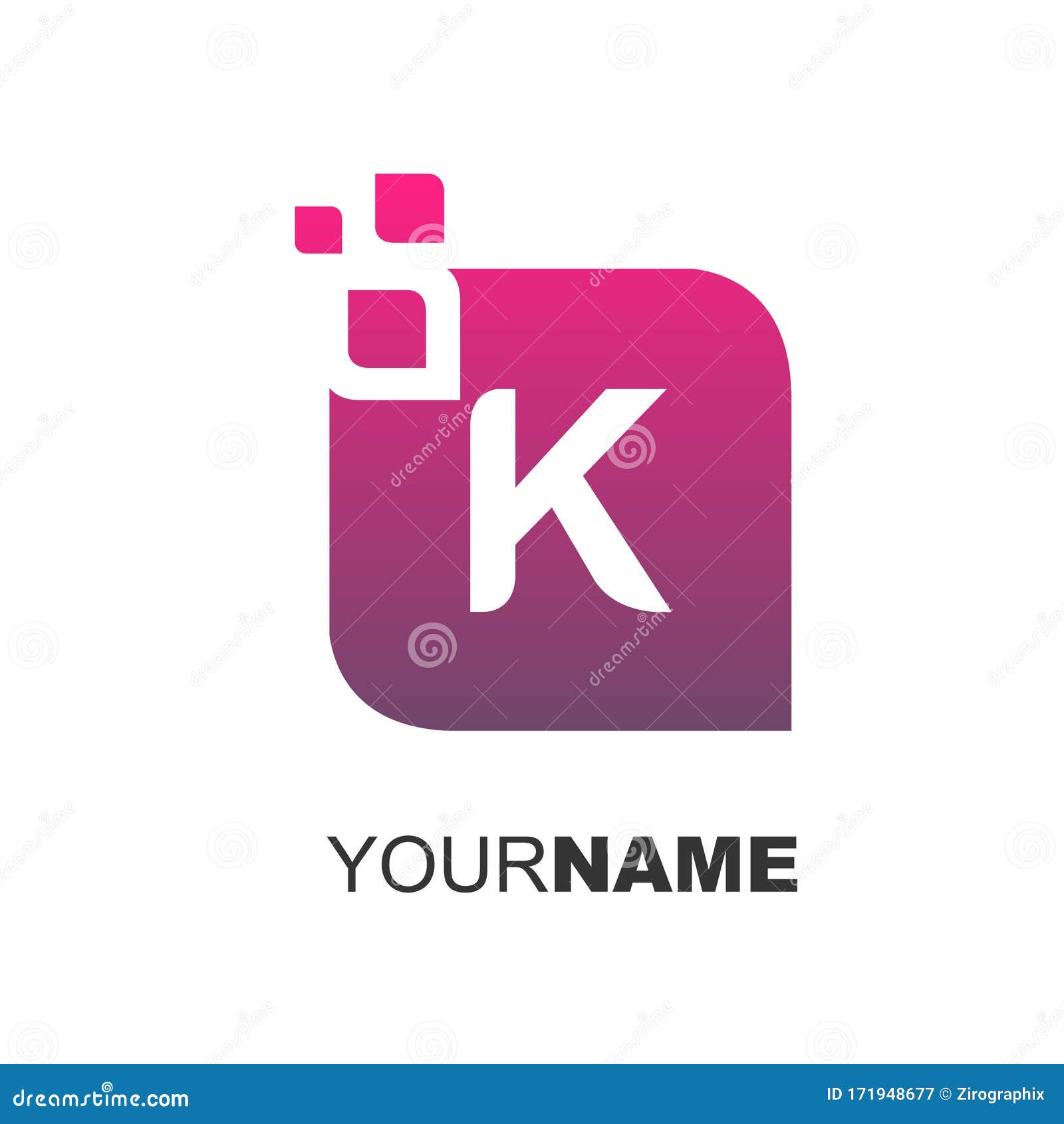 Letter K Creative Tech Logo Icon Design Stock Vector - Illustration of ...