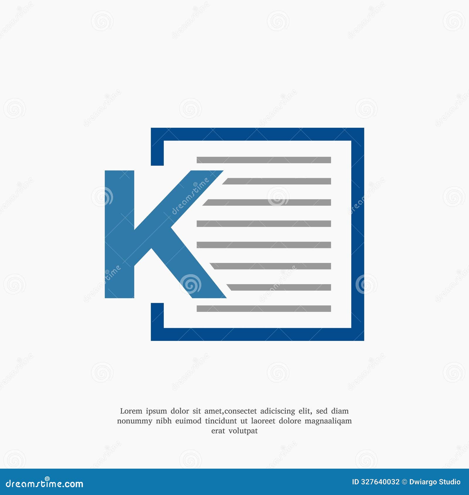 Letter K Document Logo Design Template Stock Illustration ...